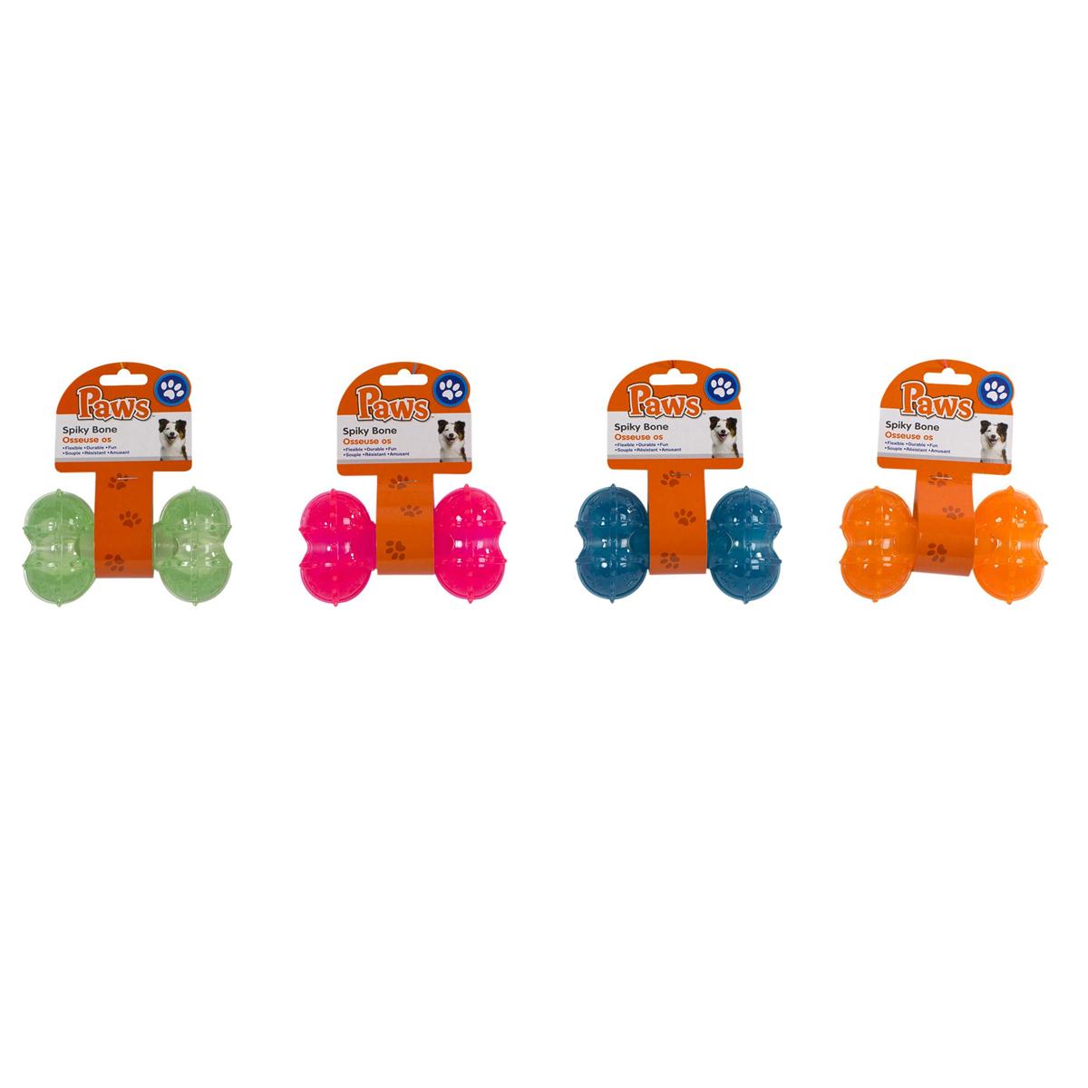 PAWS 5.5" Large Spiky Bone, 4/col