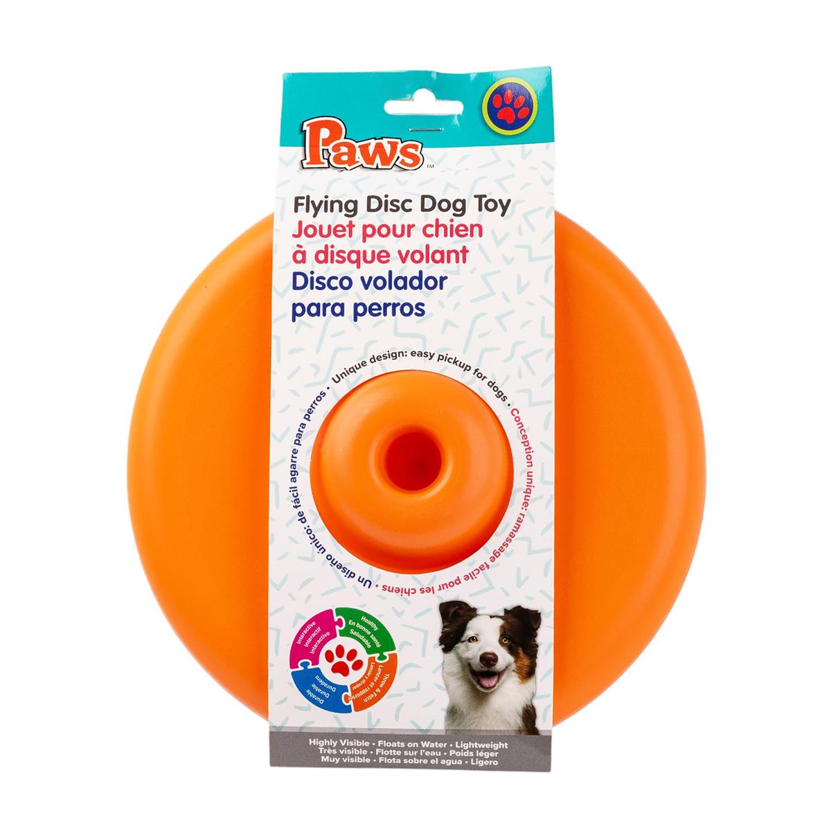 PAWs Flying Disc Dog Toy, Wrap card