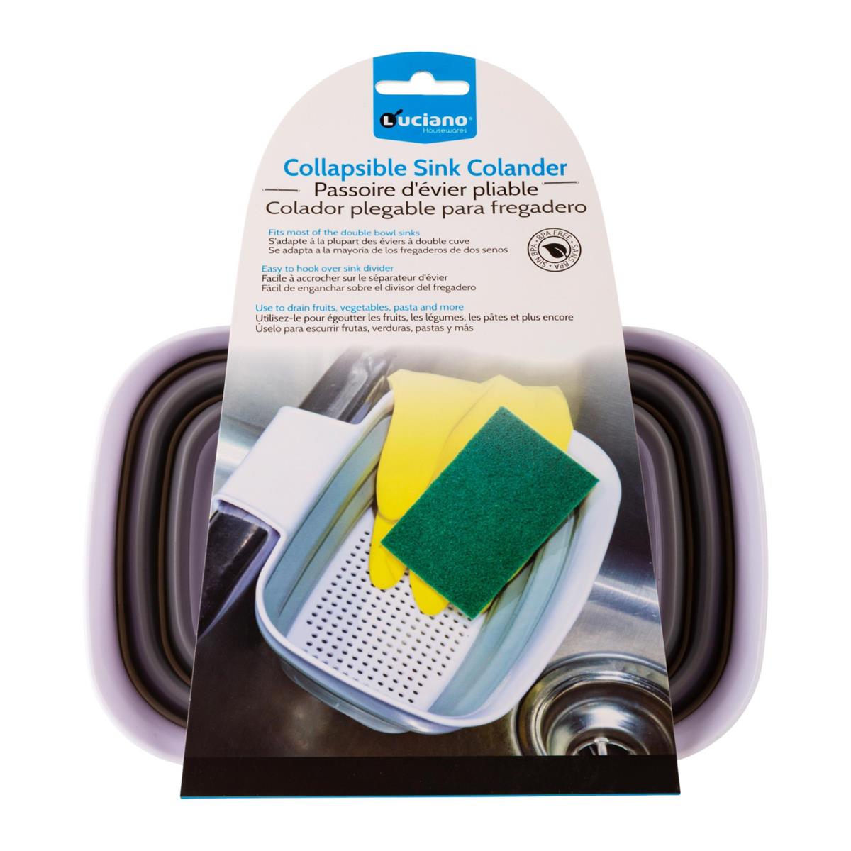 Luciano, Over The Sink Colander, Collapsible, header card