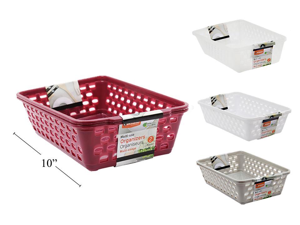 Luciano 2-pc Multi-use Organizers, 4 col,10x6.5x2.5",label