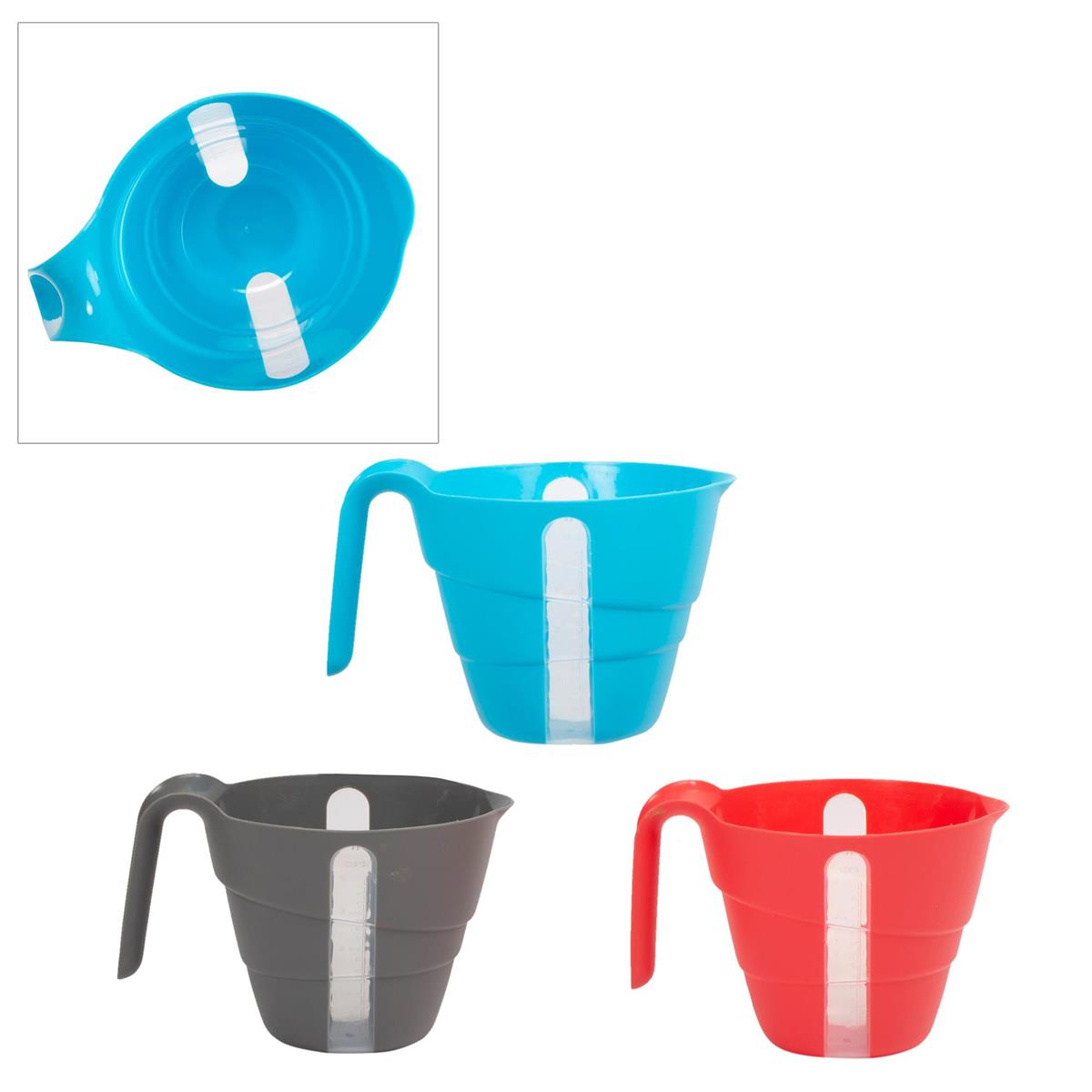 Luciano 1L Measuring Cup, 3 colours, colour label