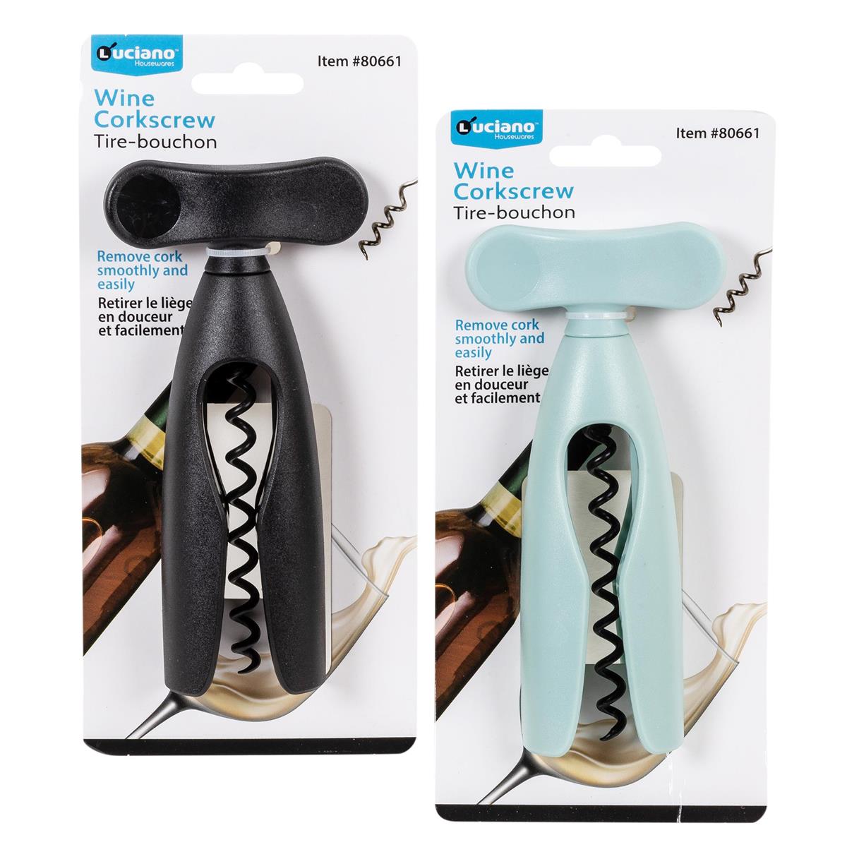 Luciano Wine Corkscrew, 2 colors, t.o.c. (DCS)