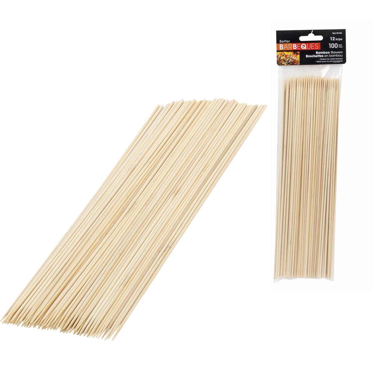 BBQ 100ct. 12" Bamboo Skewers, pbh BBQ 100ct. 12" Bamboo Skewers, pbh