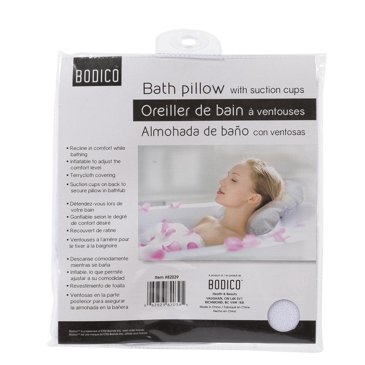 Bodico Bath Pillow, white only, pvc bag(HZ)