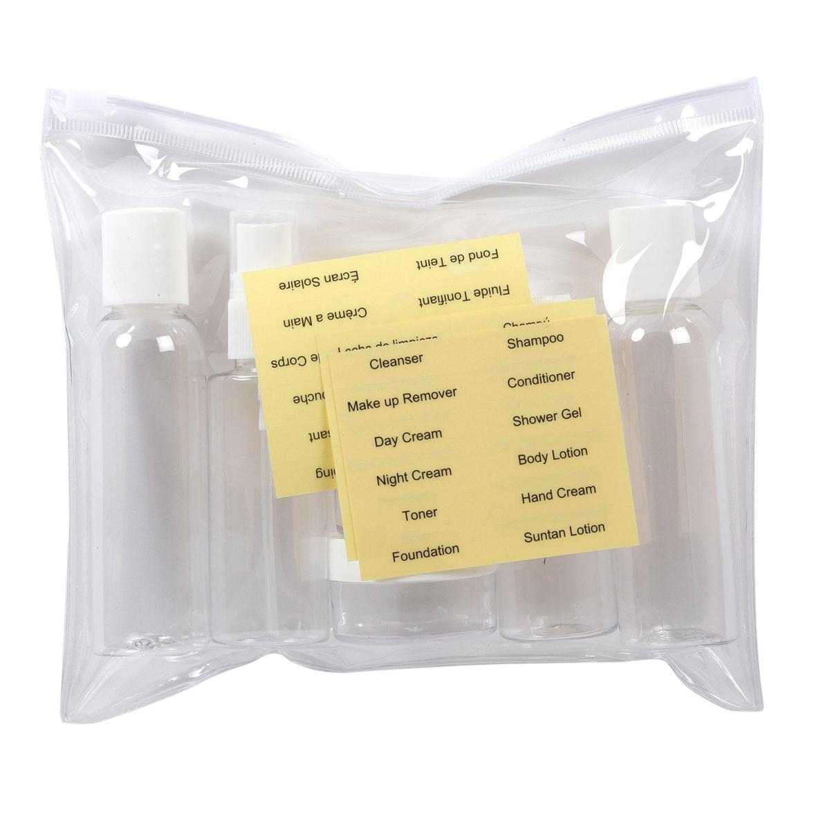 Global 8-pc Carry-on Travel Pouch w/Containers & Labels