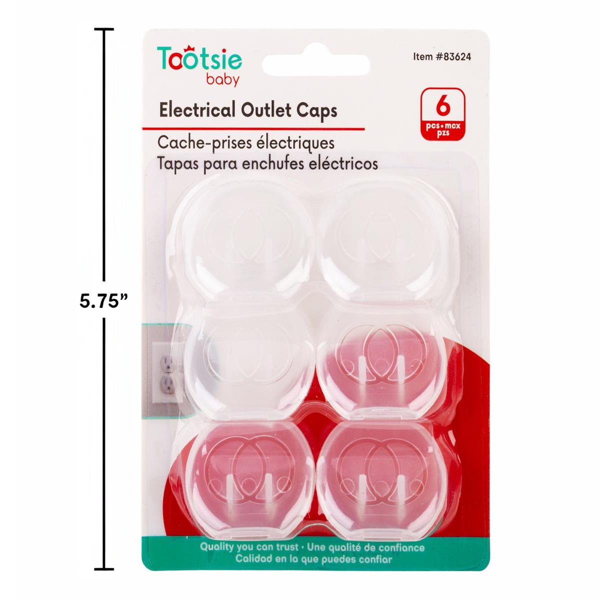 Tootsie Baby, 6-pc Electrical Outlet Caps, b/c (DCS)