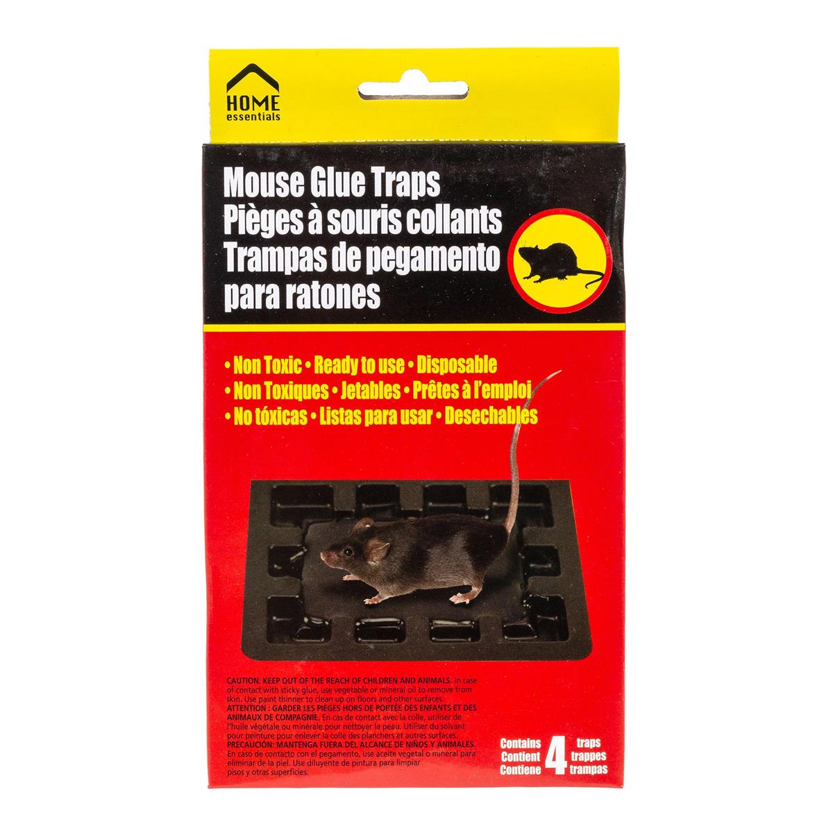 H.E. 4-pc Mouse Glue Traps, colour box