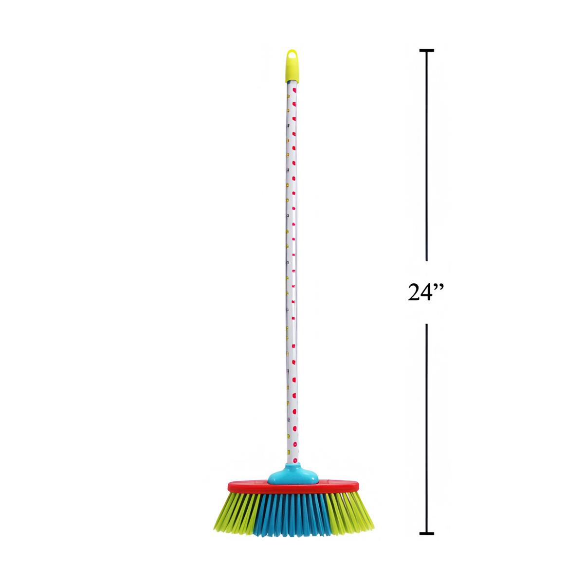 H.E., 24"L Kids Broom w/Printed Handle, Hangtag
