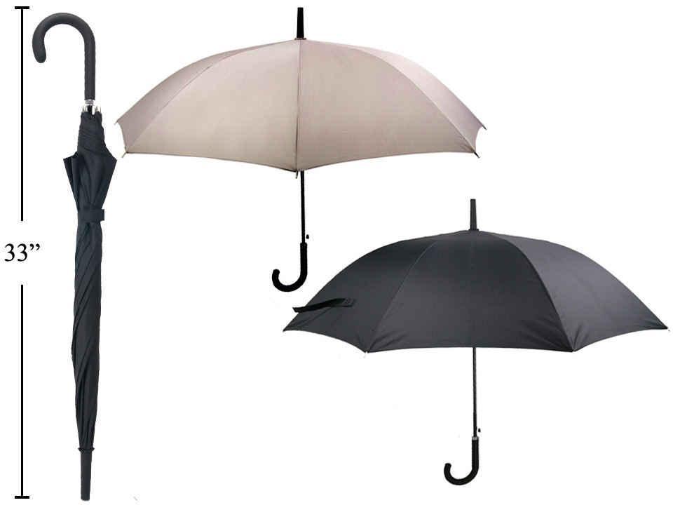 Rain-Guard Auto Wind Proof Umbrella Gents, Rubber Coated Handle, 2col.