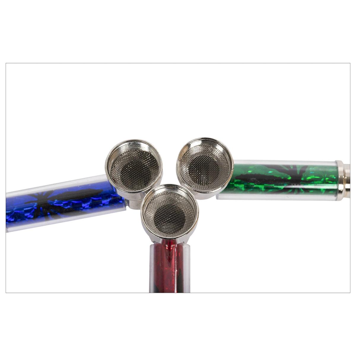 Moji Mellow,Metal Pipe, 5-PC Screen Slide blister, 3 Col., 12/DSP