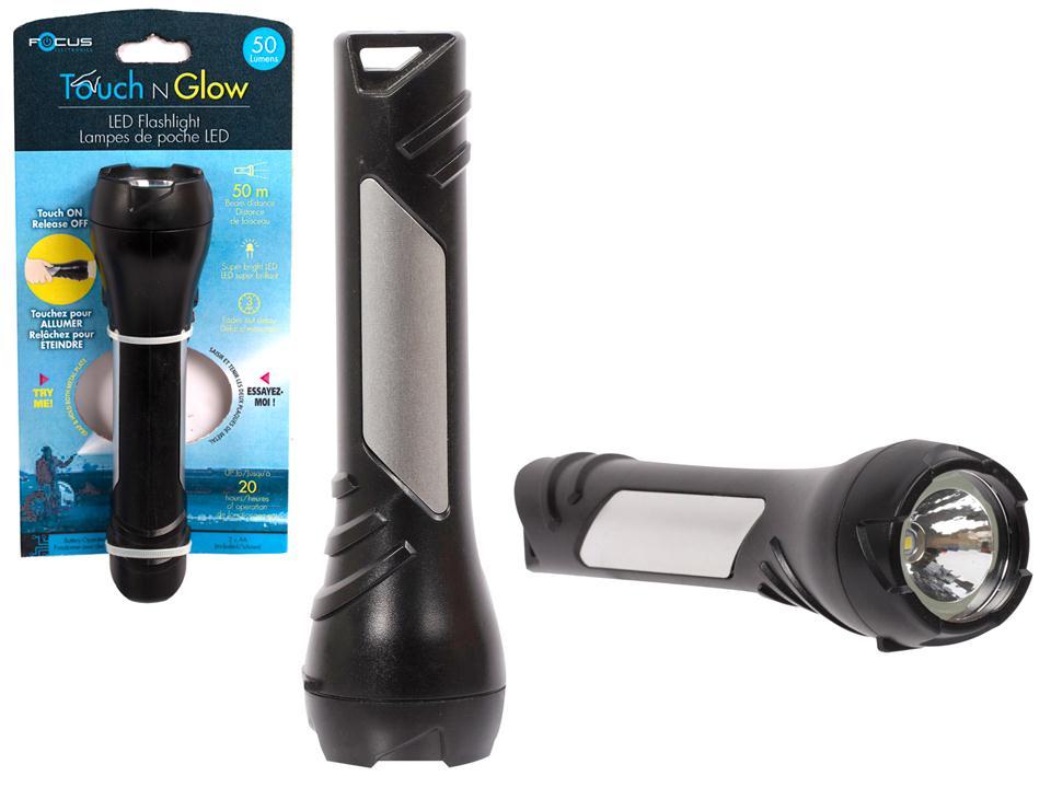 Focus Elect.Touch ON LED Flashlight 1 SMD, 50 Lumens, 50M distance