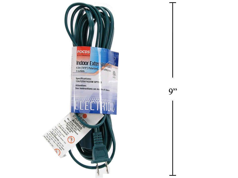 Focus Elect. 2M Extension Cord- Green, sleeve, CSA