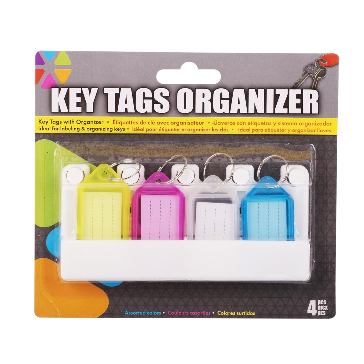 4-pc Key Tag Organizers w/stand , b/c