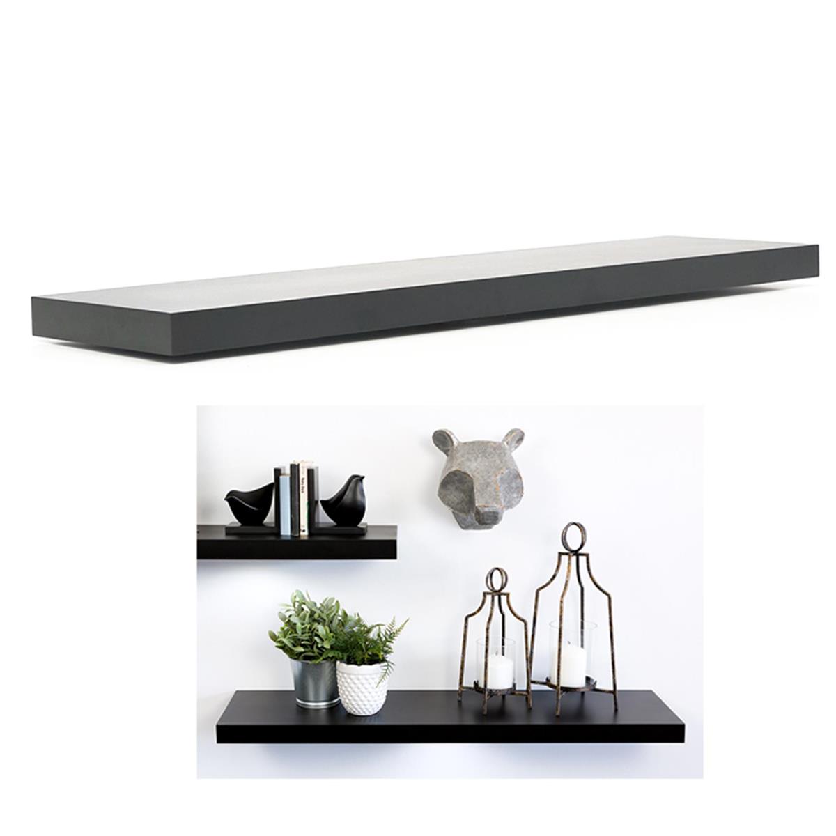 KG Aberg LED Shelf, 90Cm Floating, 90X24X4 Cm, Black (Az)