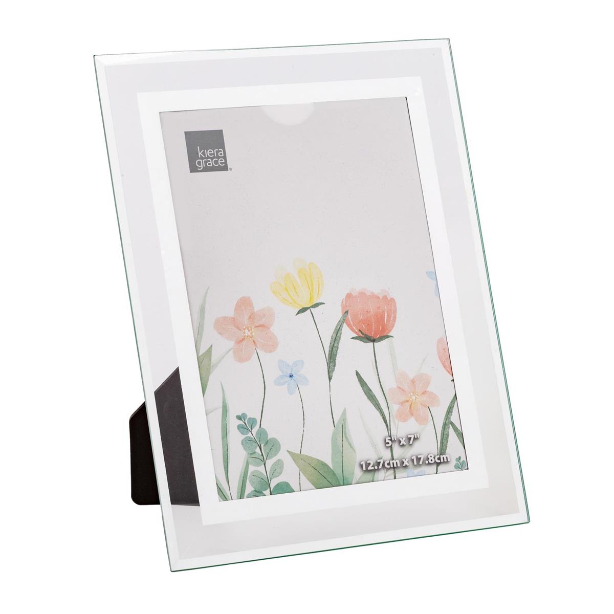 KG Kailey 5X7" Glass Frame W/SILVER ( LD S2 ) (AZ)