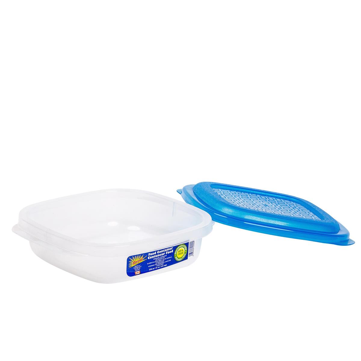 Food Container Square, 650ml, 2 col