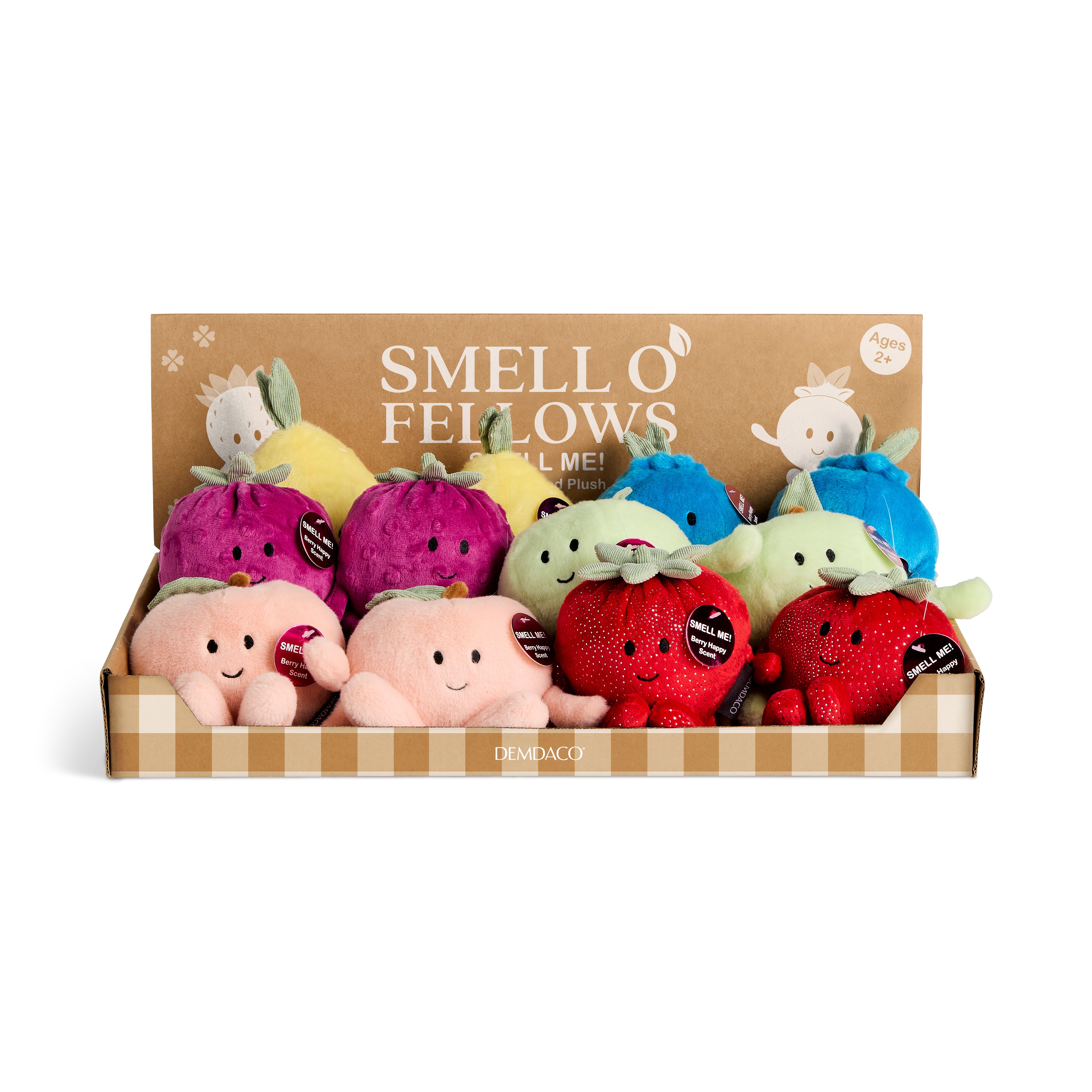 Smello' Fellows Berry Happy Scented Plush - 6in, Program - 24 pcs with ...