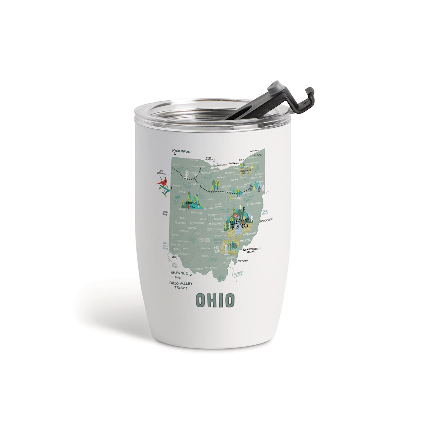 Ohio State Wine Tumbler - White 12oz