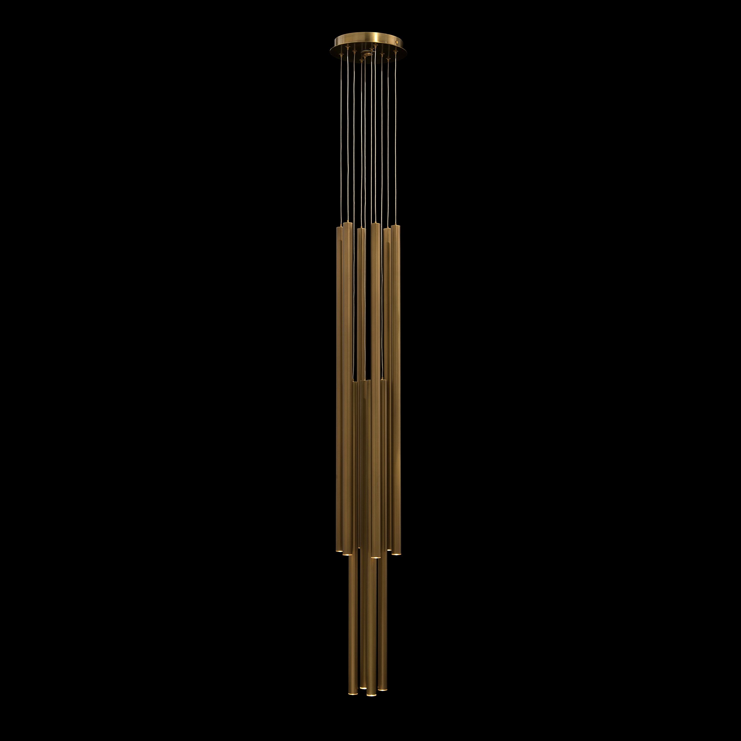 01-36Hx8D HANS 11-DROPLIGHT BRASS CHAND