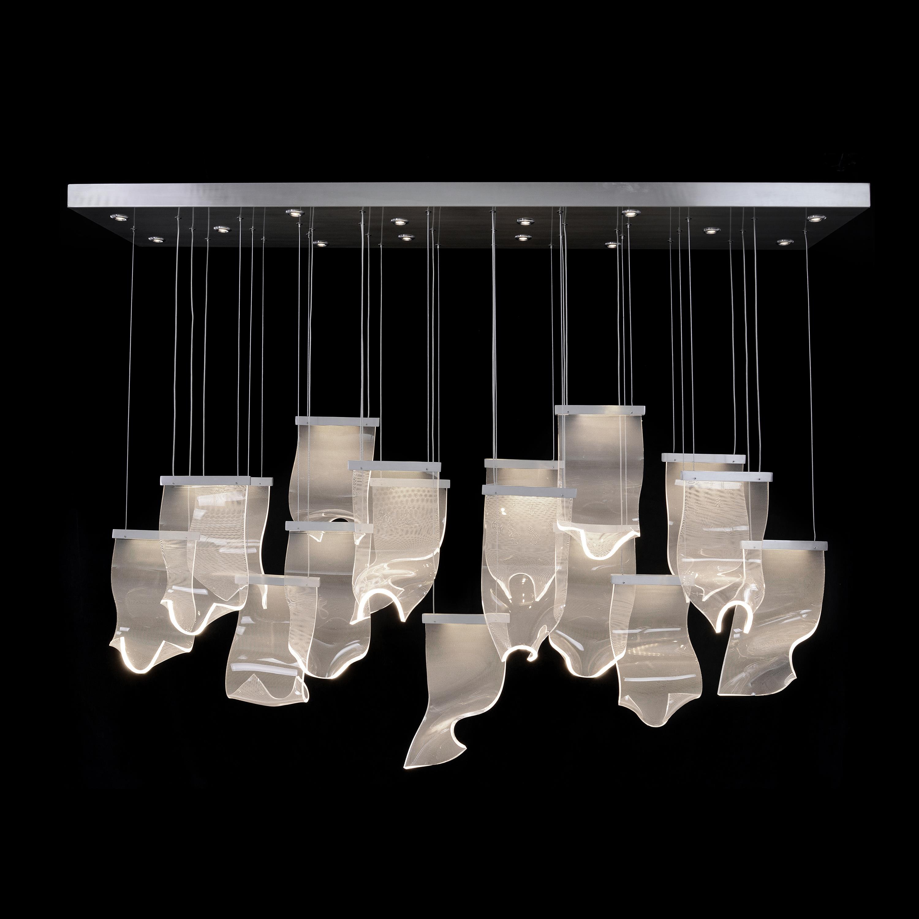 04-120X65X14 NAMI: THIRTY-ONE LIGHT HORIZONTAL PENDANT CHANDELIER IN ...