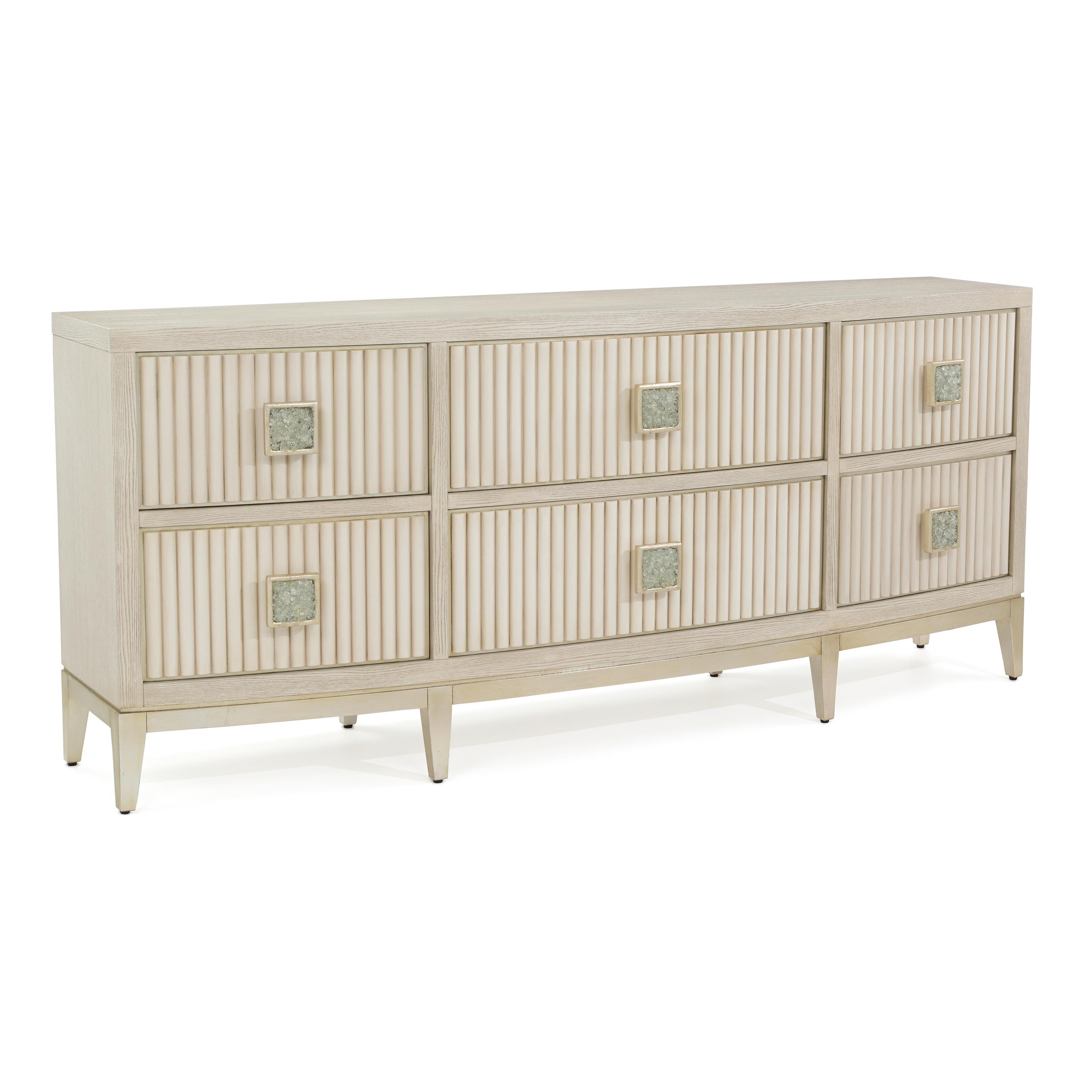 04-36"H X 84.25"W X 21.25"D BELLA SIX DRAWER DRESSER