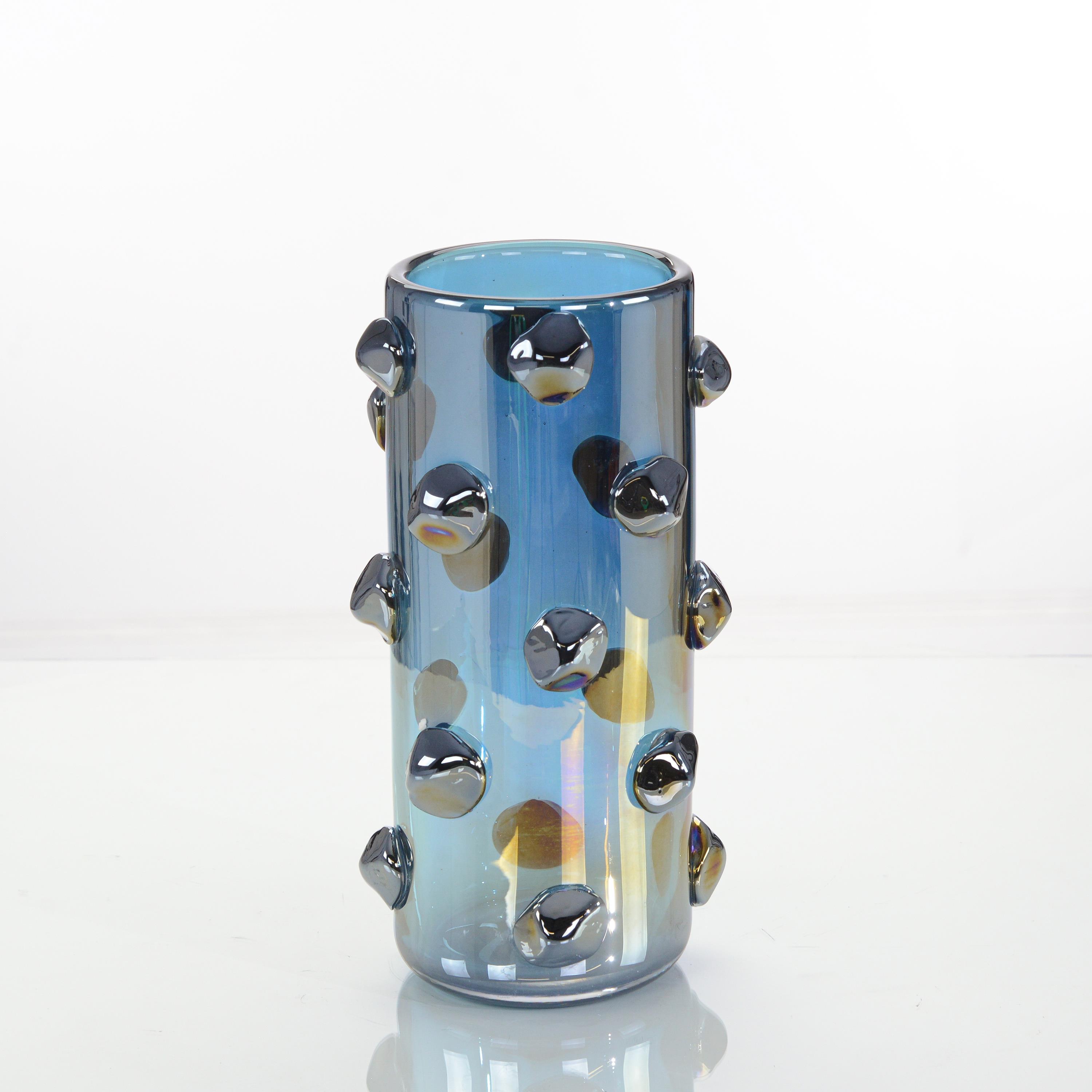 04-12H X 6.25W X 6.25D IRIDESCENT BLUE H