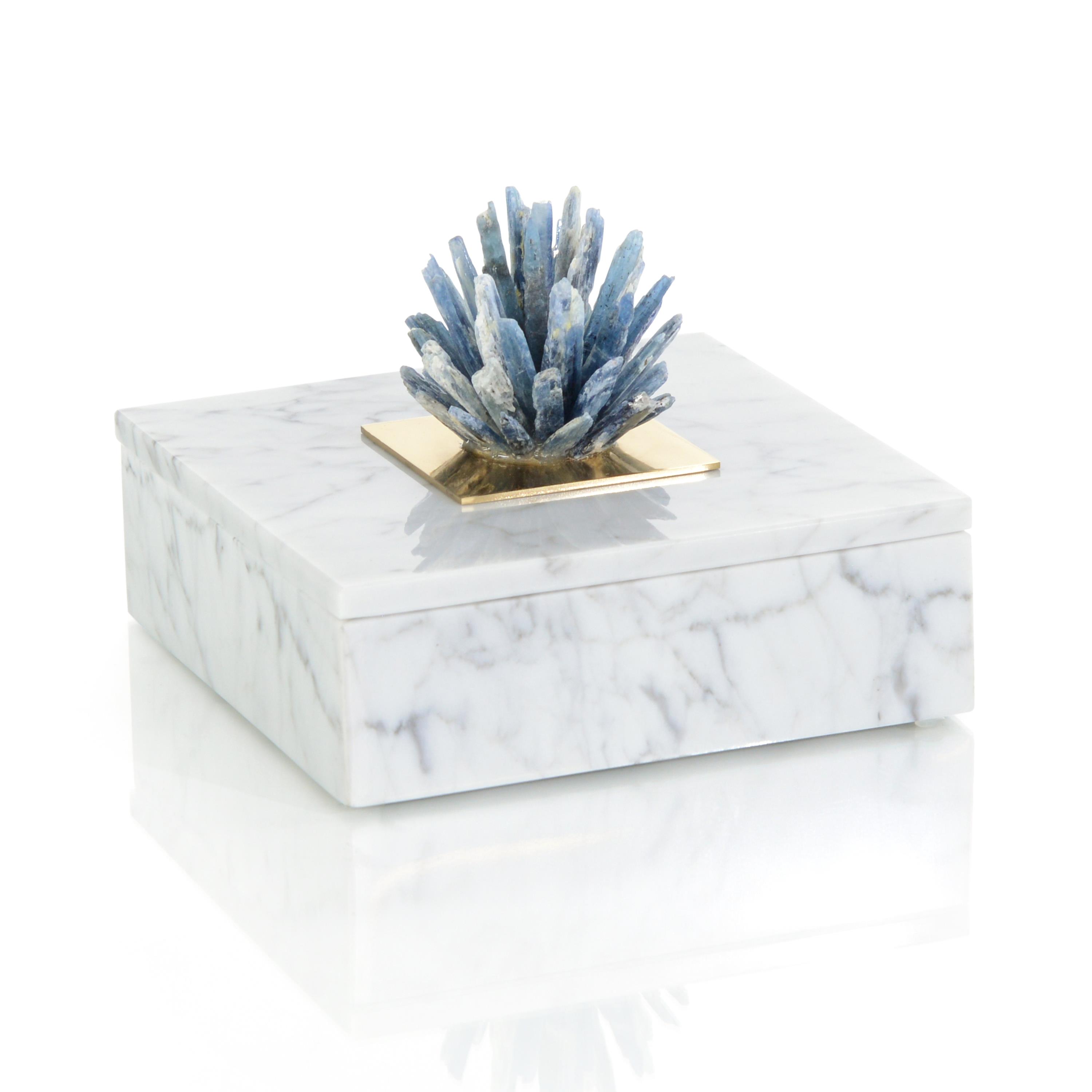 5.5Hx7.25Wx7.25D CYANITE STARBURST BOX