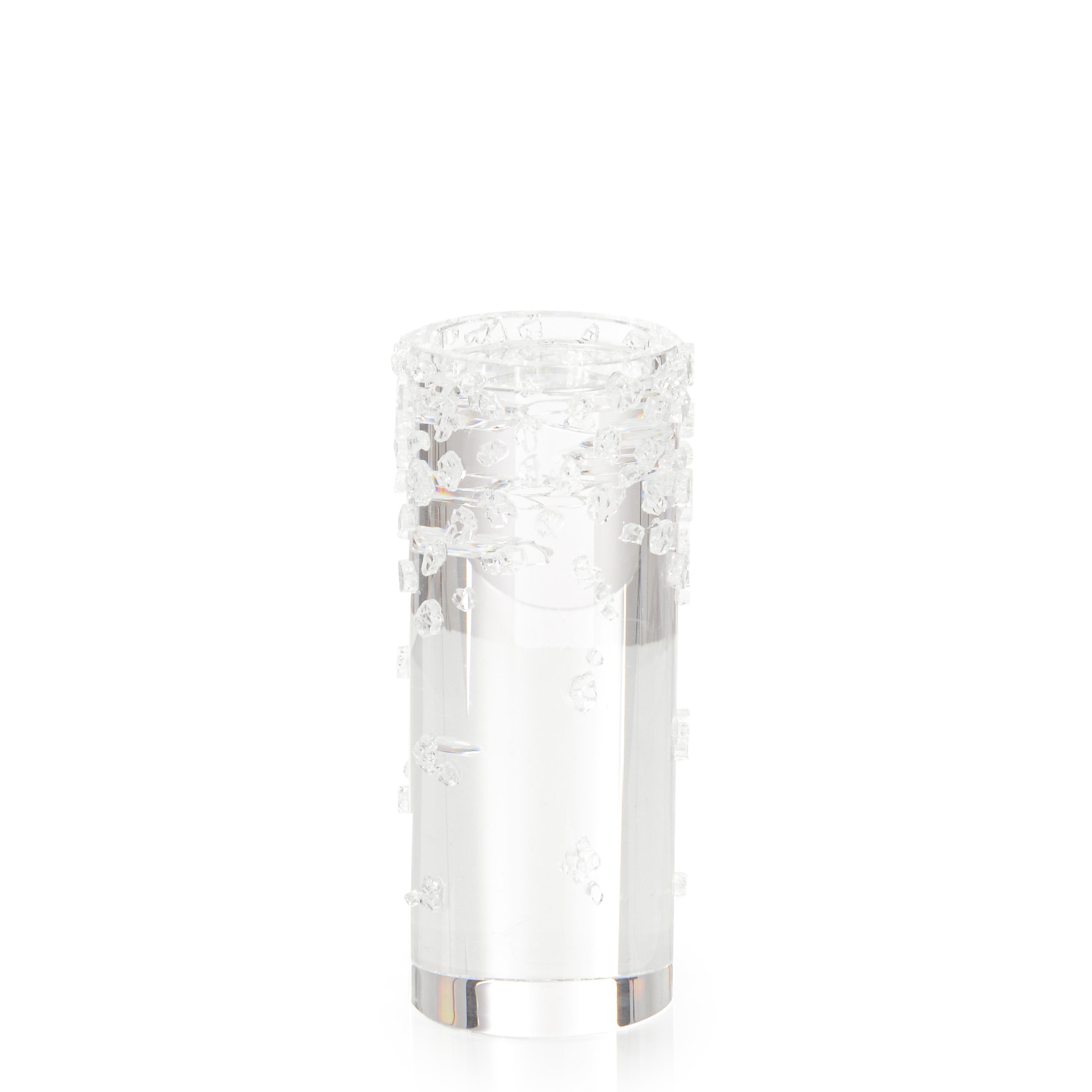 04-10"H X 4"W X 4"D GLIMMERING SHARDS VASE II