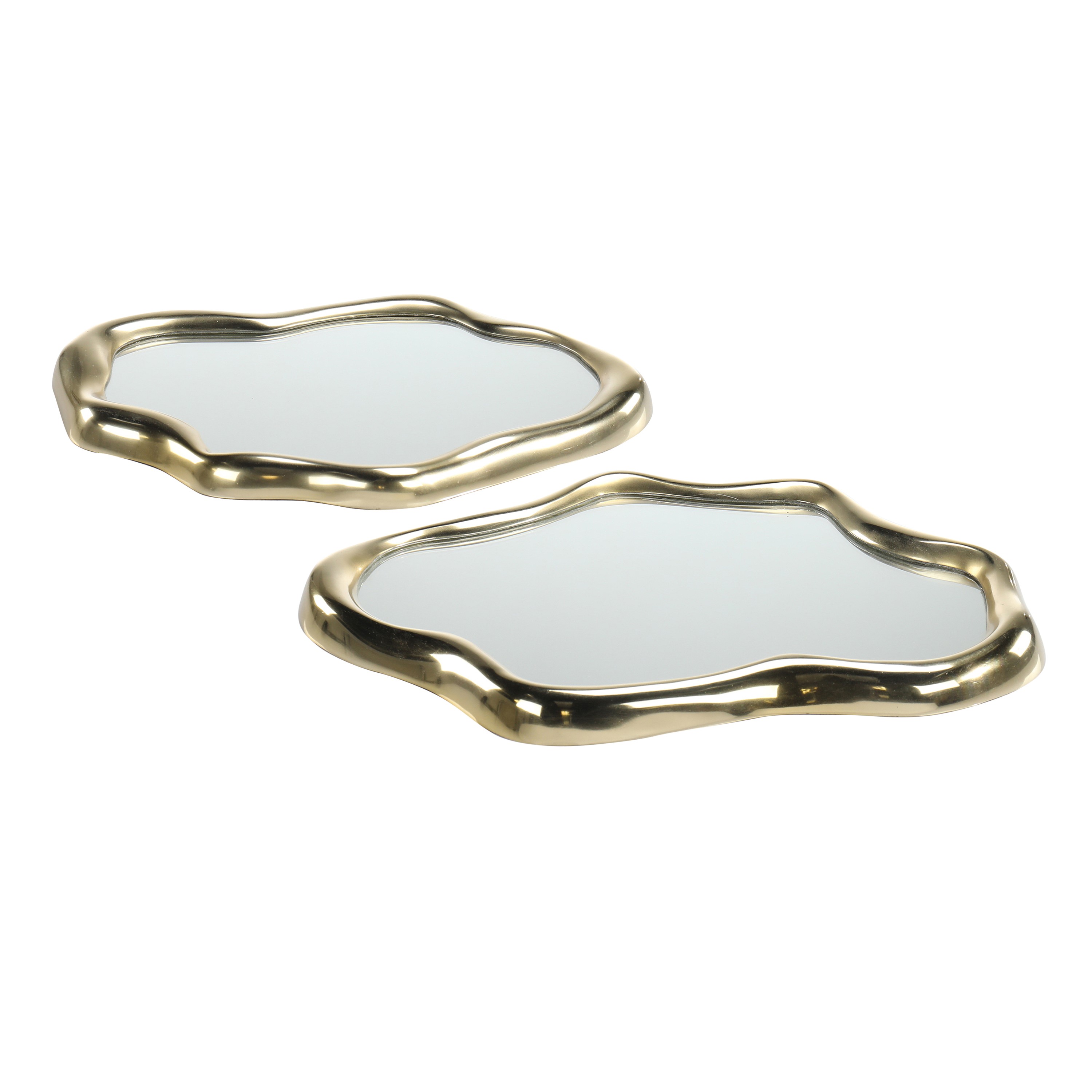 FLOWING GOLD TRAYS SET OF 2