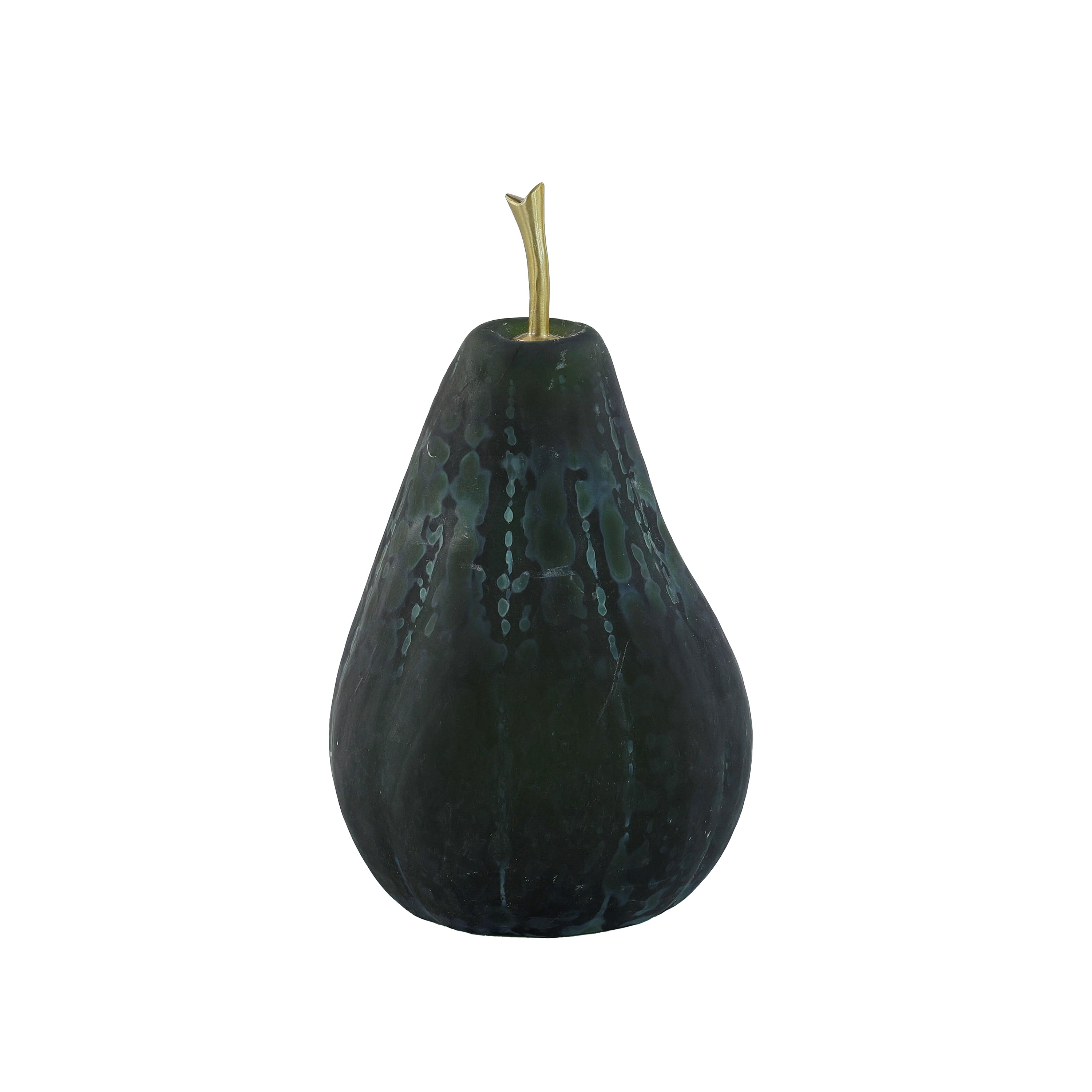 12Hx7Wx7D GLASS PEAR SCULPTURE, LARGE
