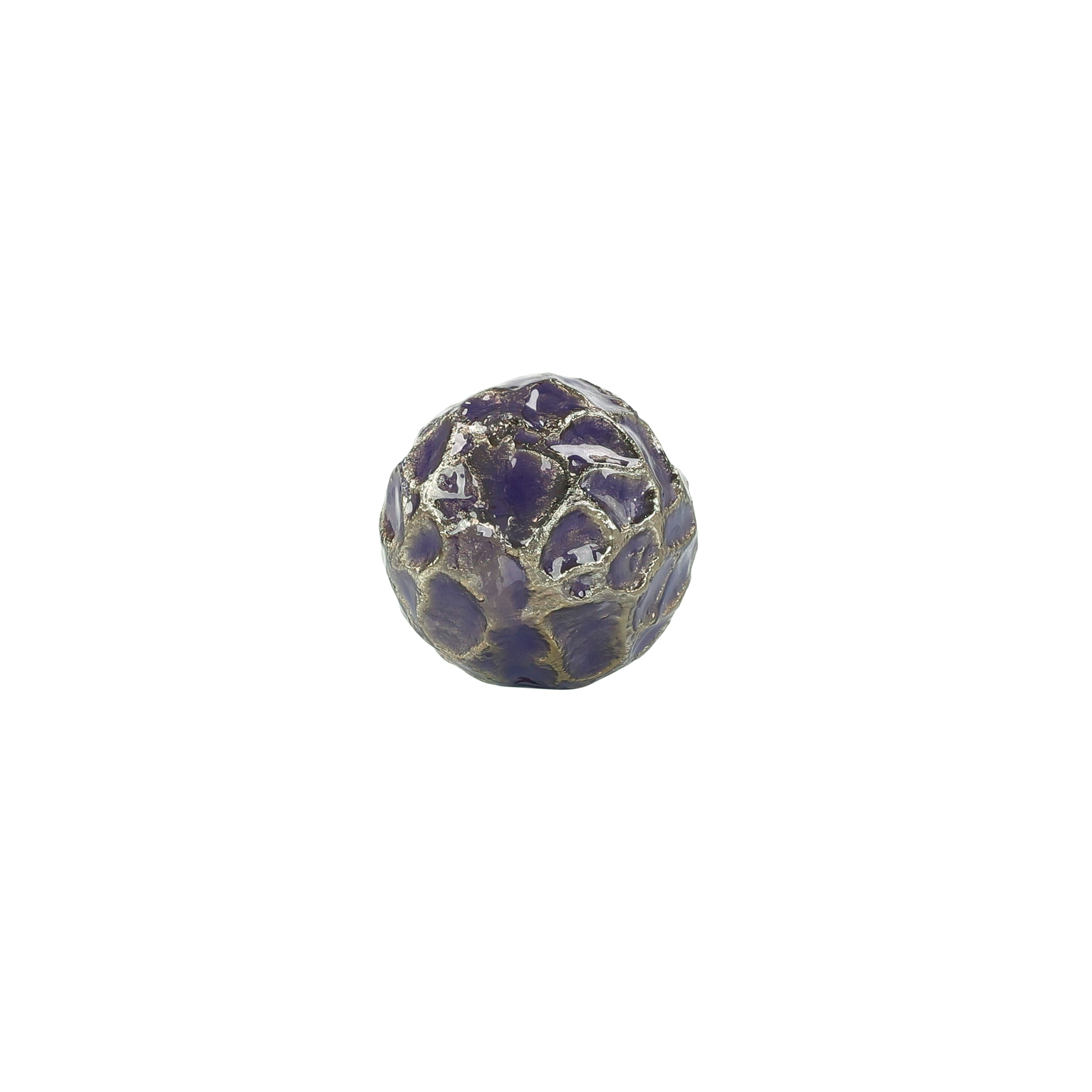 01-4H X 4W X 4D TEXTURAL ORB, PURPLE AND