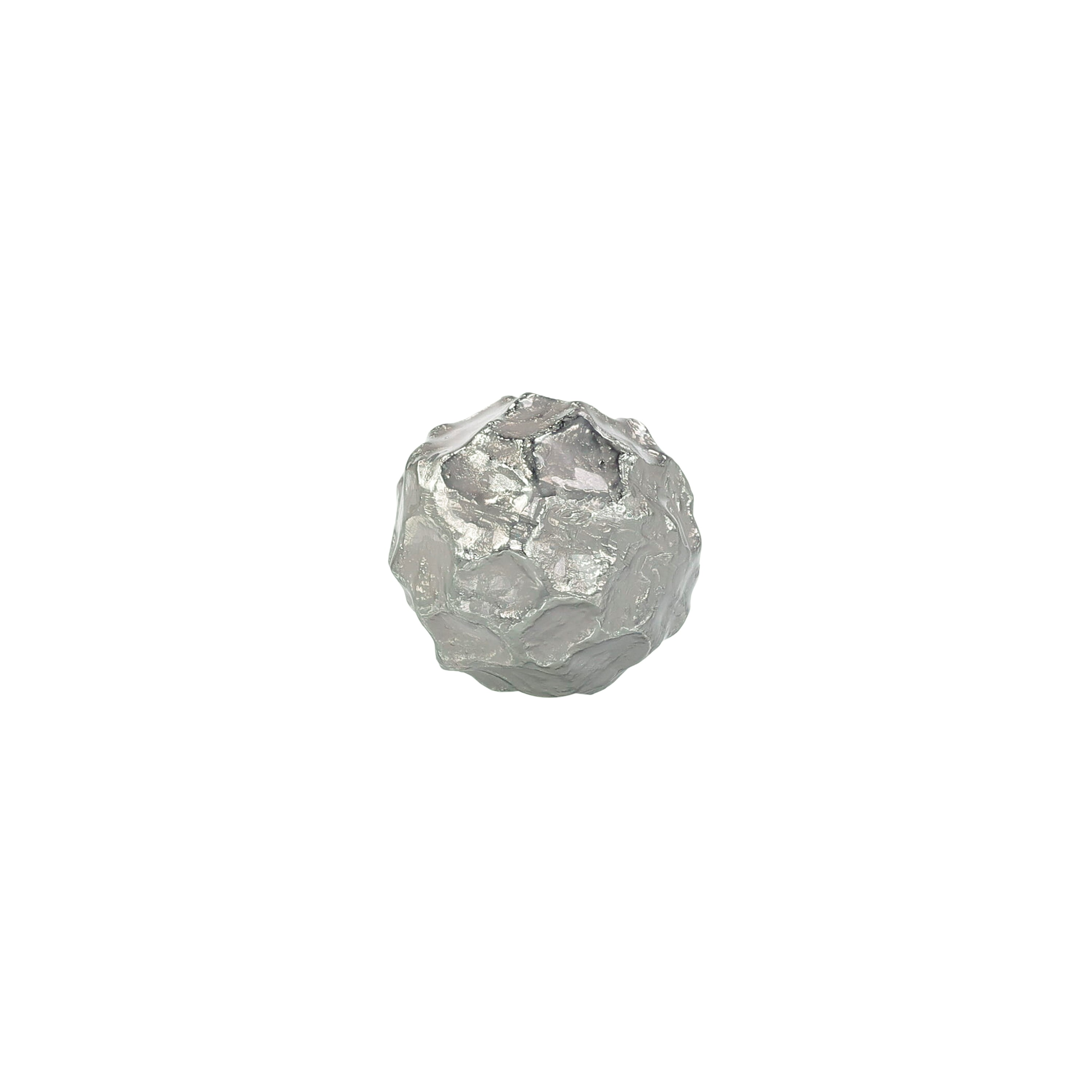 4Hx4Wx4D TEXTURAL ORB, SILVER