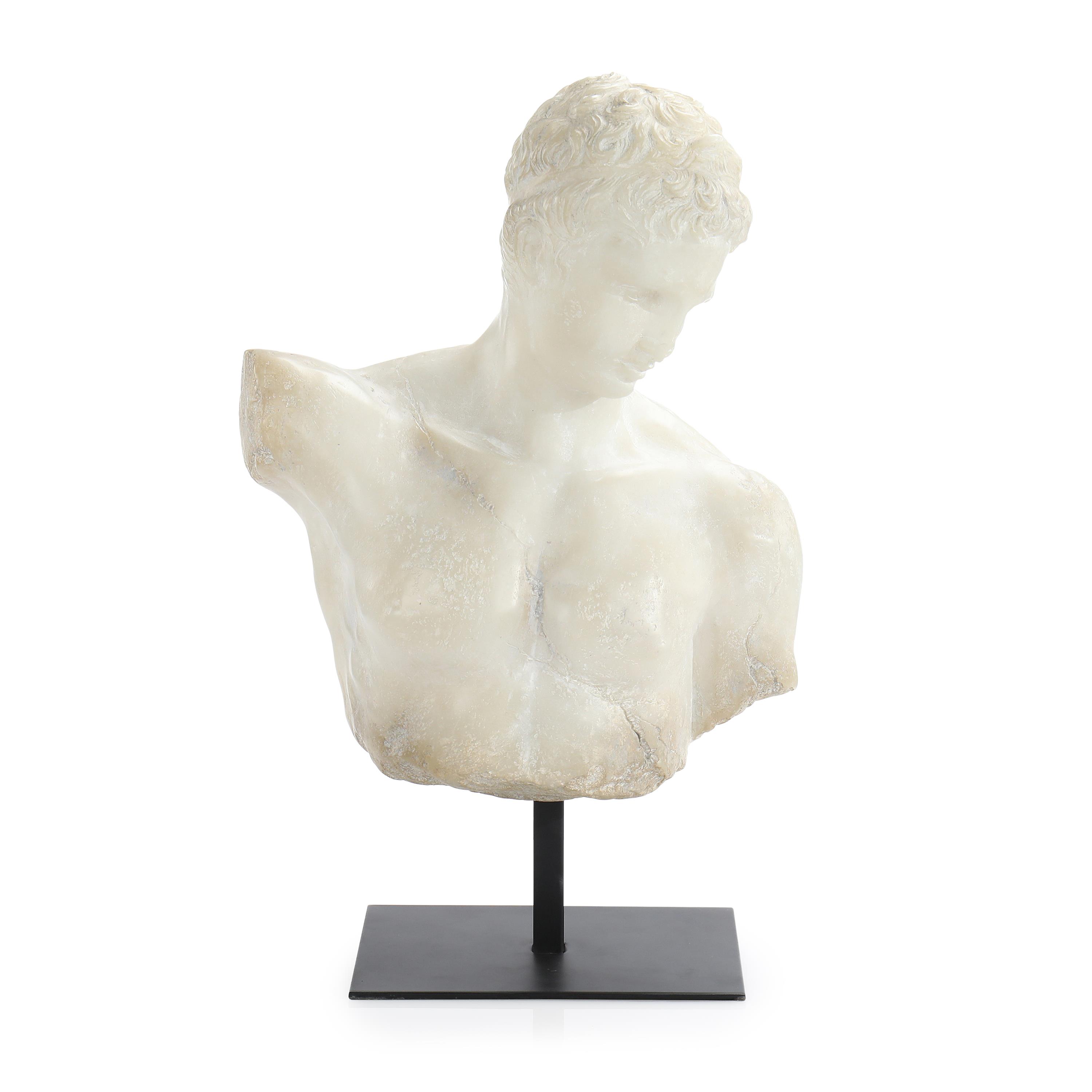 HS-18.25Hx10.75Wx6D GREEK BUST ON METAL