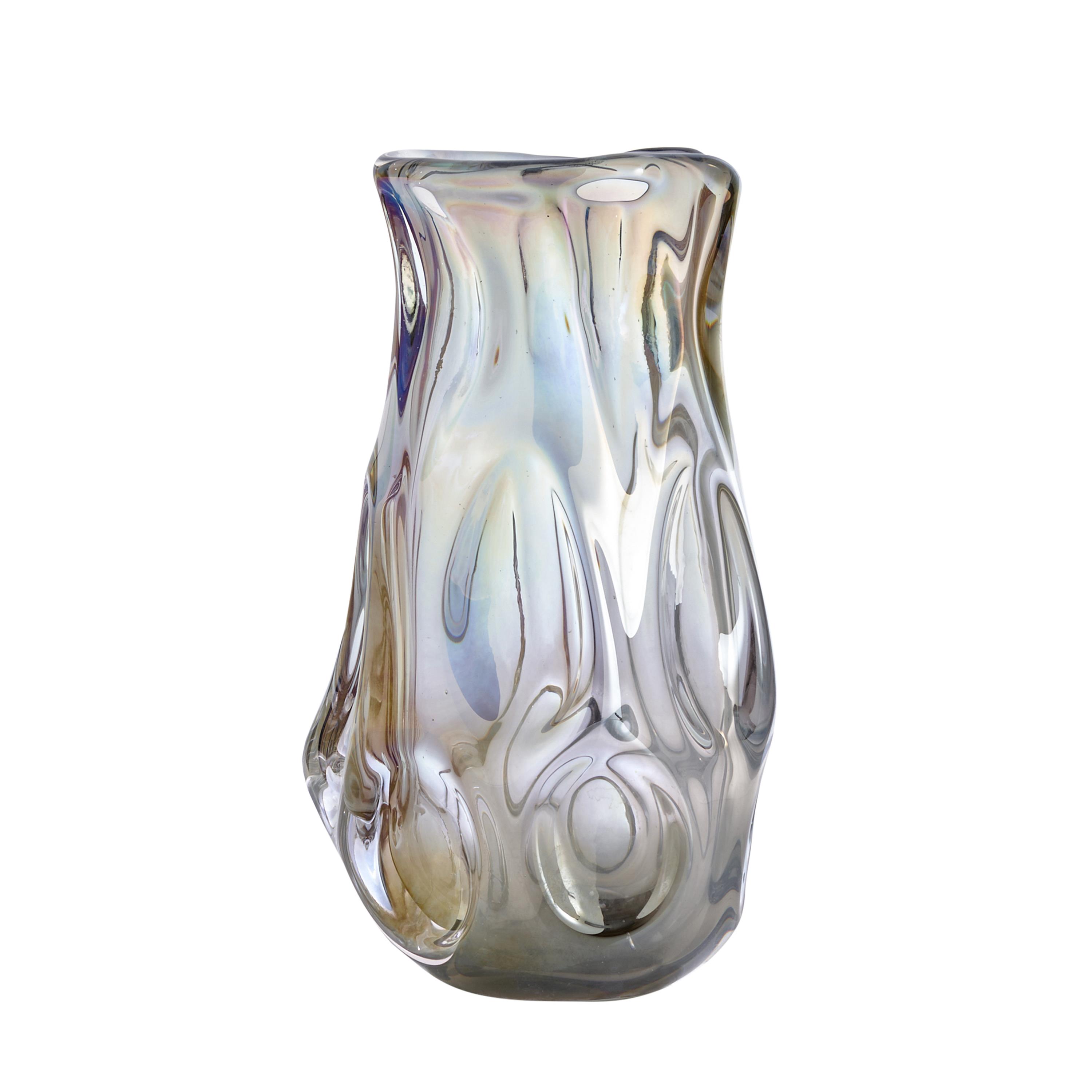04-12Hx8Wx6D GLASS METEOR VASE