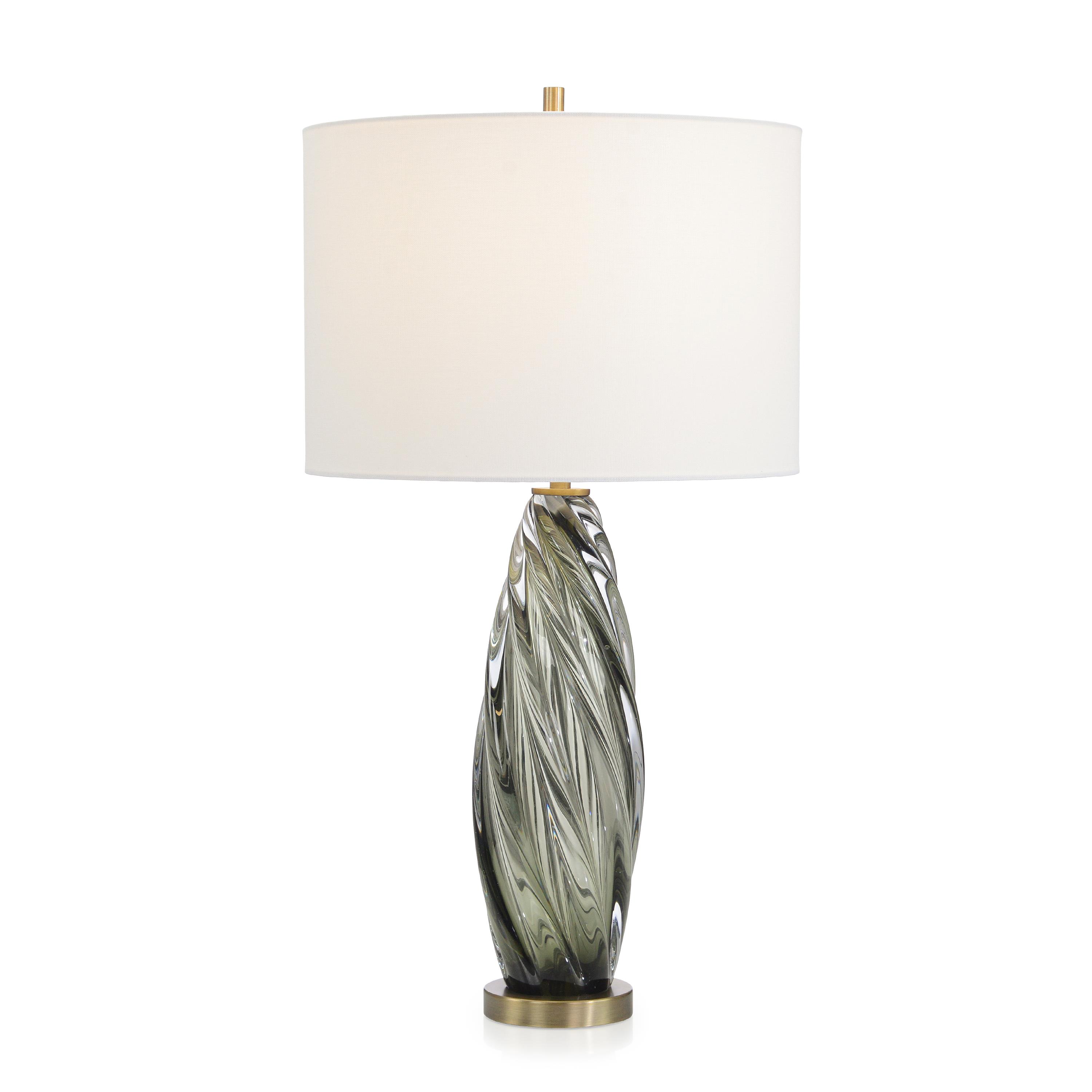 HD-27.75H OLIVE ART GLASS TABLE LAMP