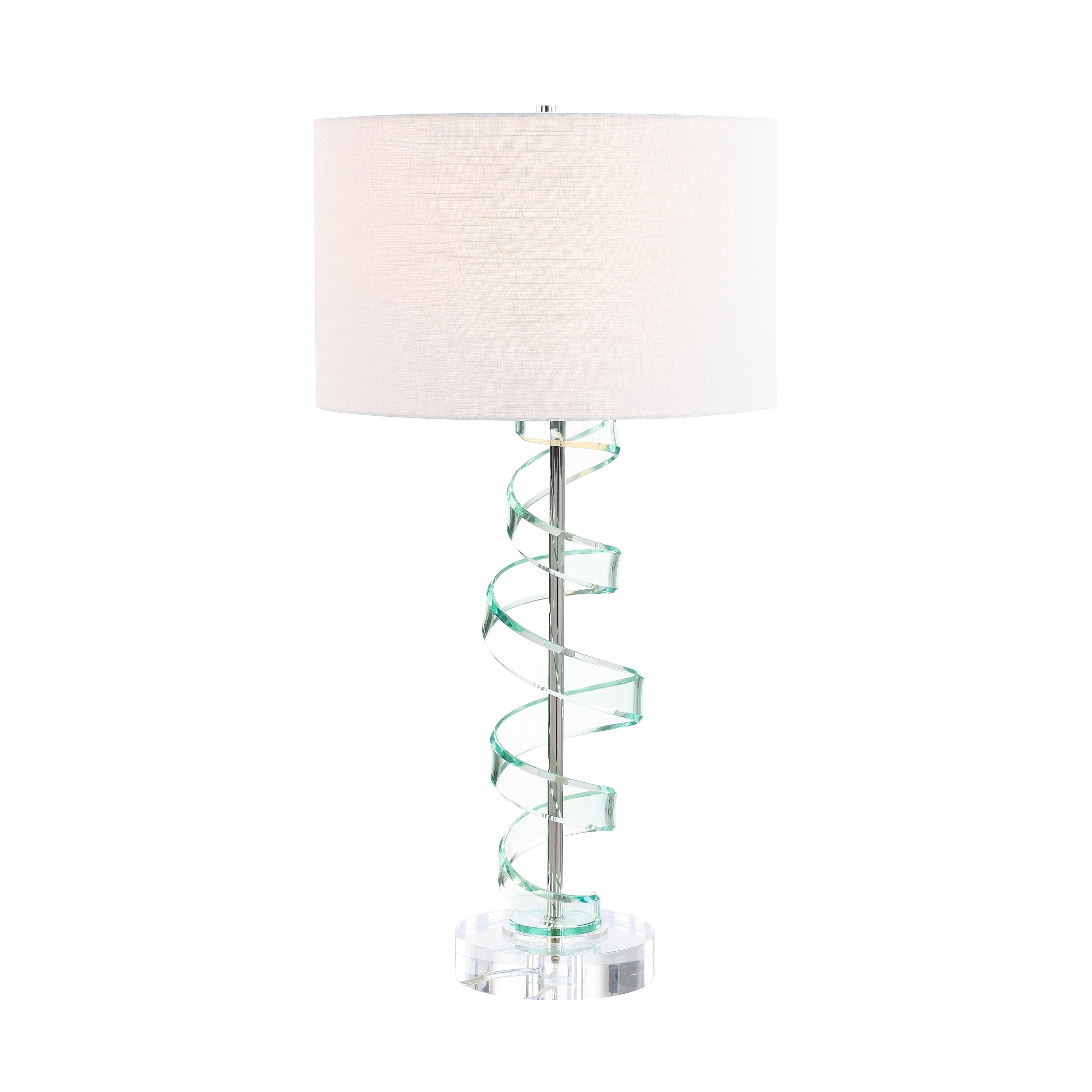 04-26.25"H ACRYLIC SPIRAL TABLE LAMP, GR