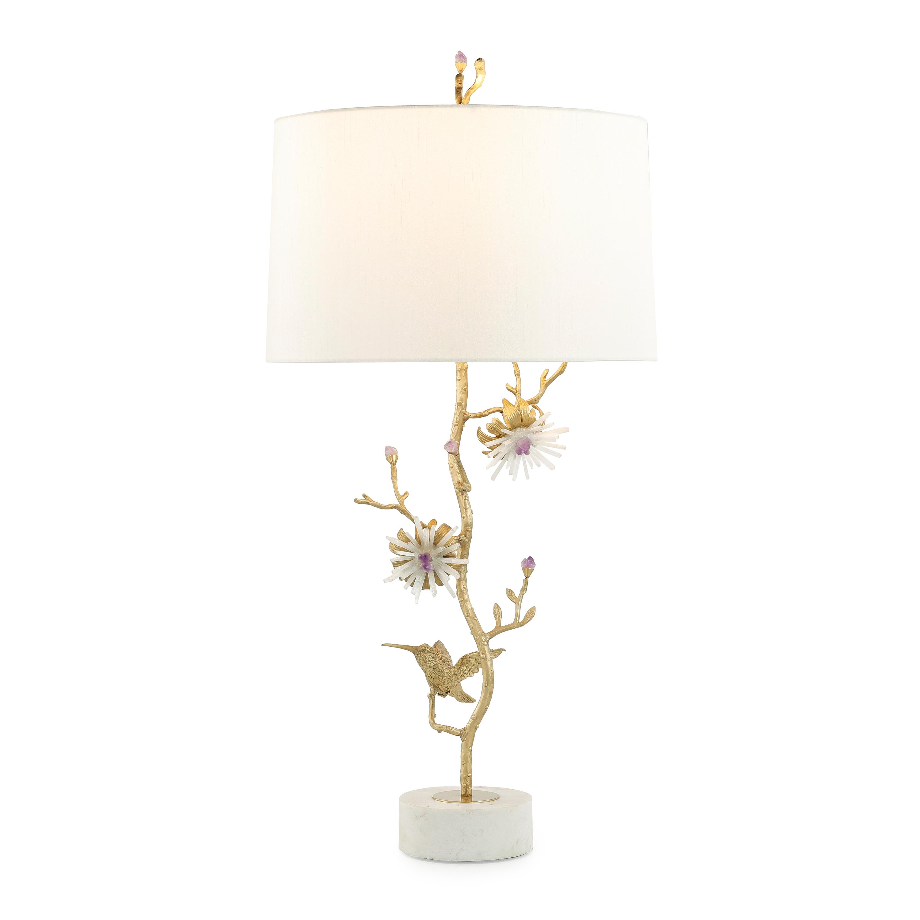 HS-37.25"H GEMSTONE GARDEN TABLE LAMP