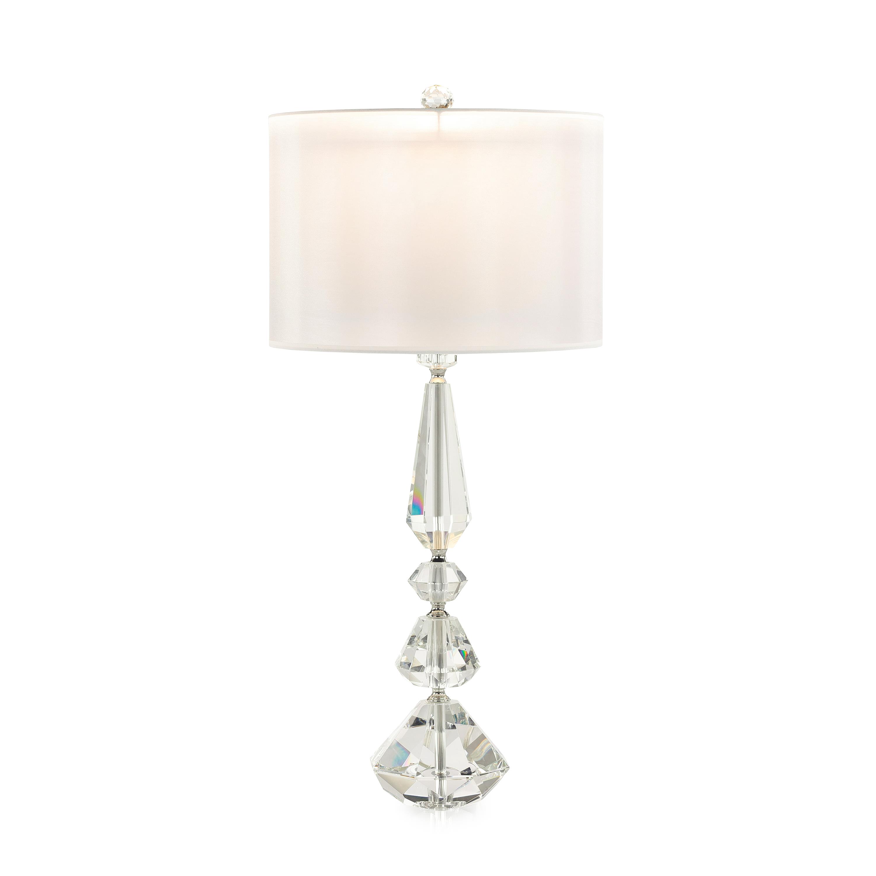 25.5H BALUSTERED CRYSTAL TABLE LAMP