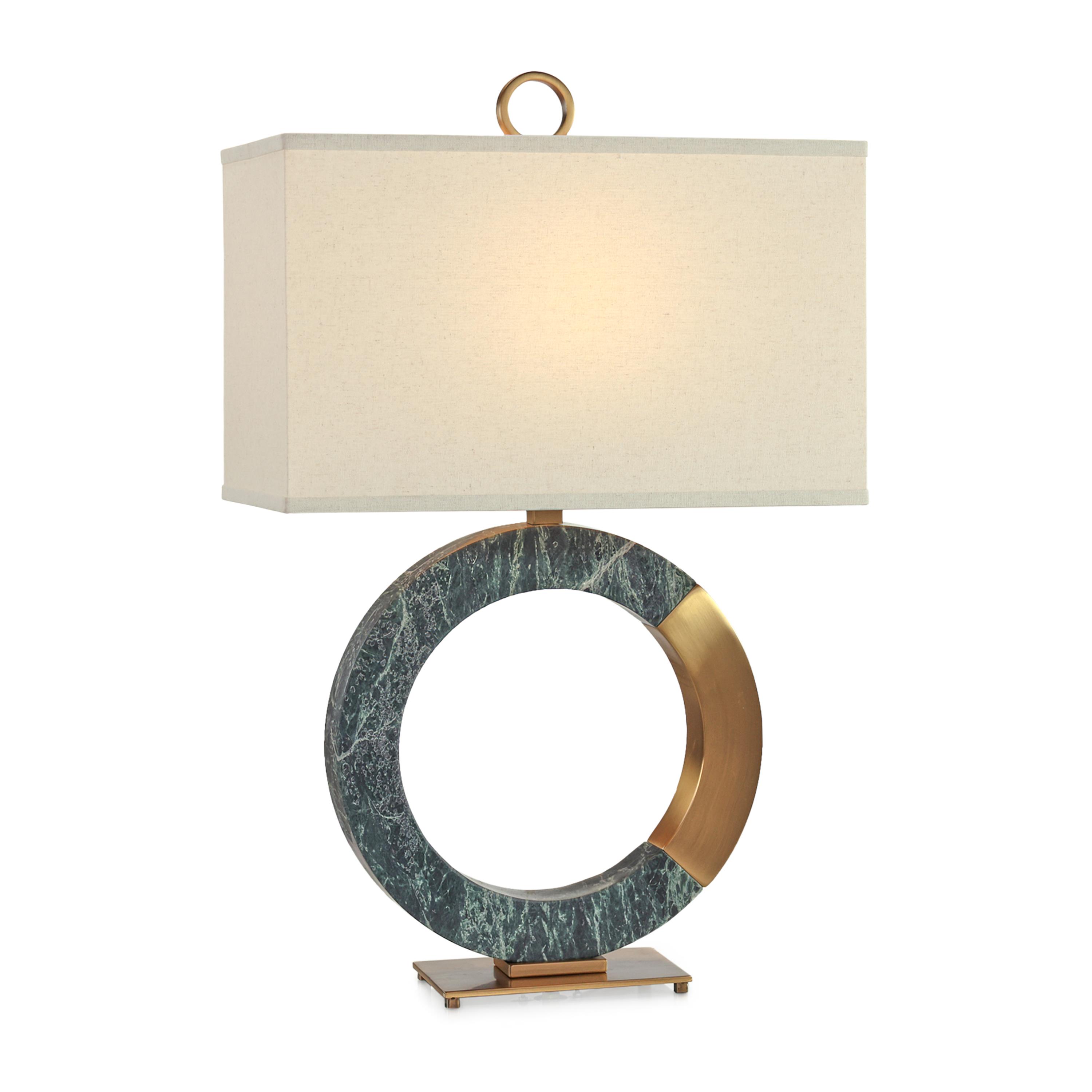 29Hx18Wx10D MARBLE RING TABLE LAMP