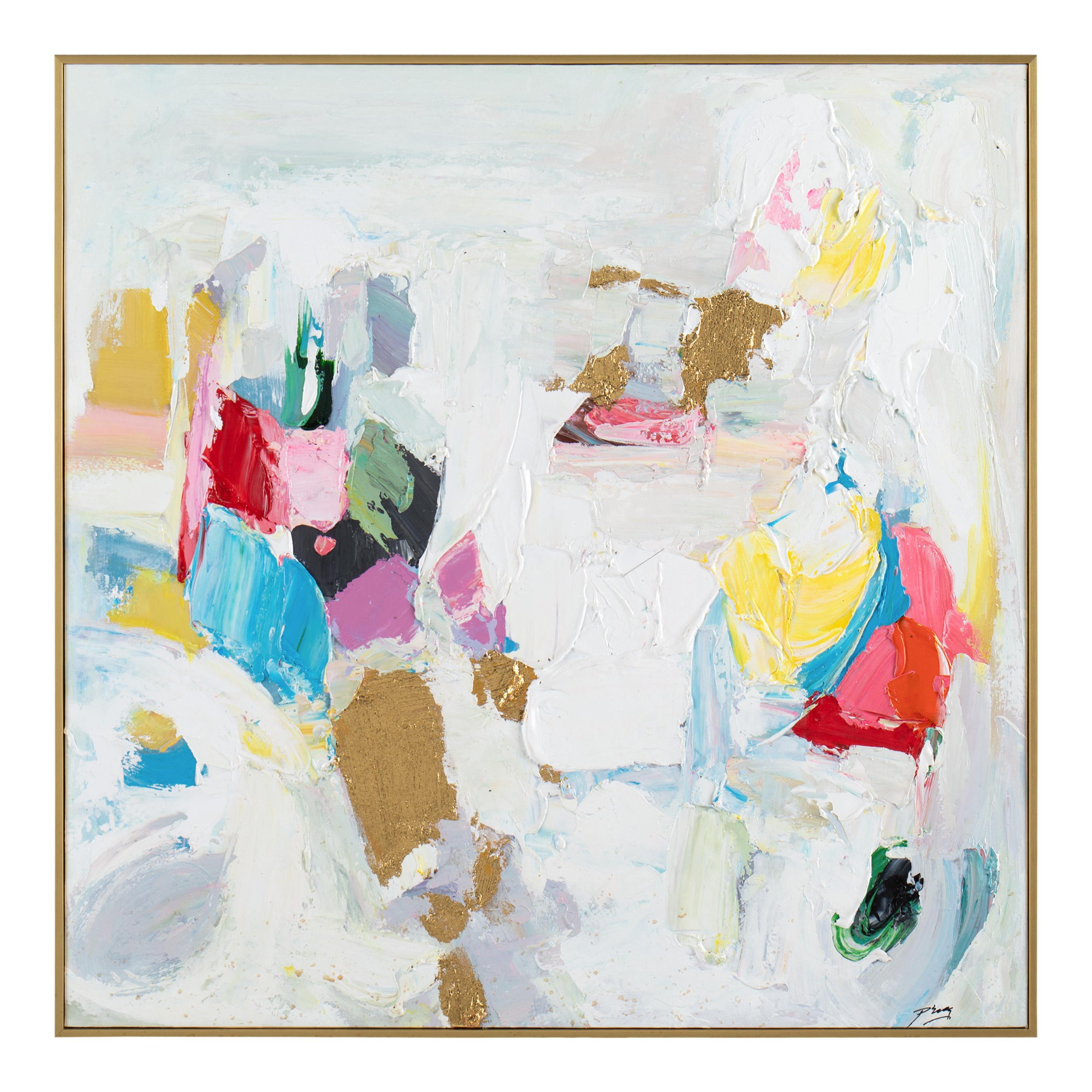 35"W X 35"H X 2"D HAPPY HOURS BY PING