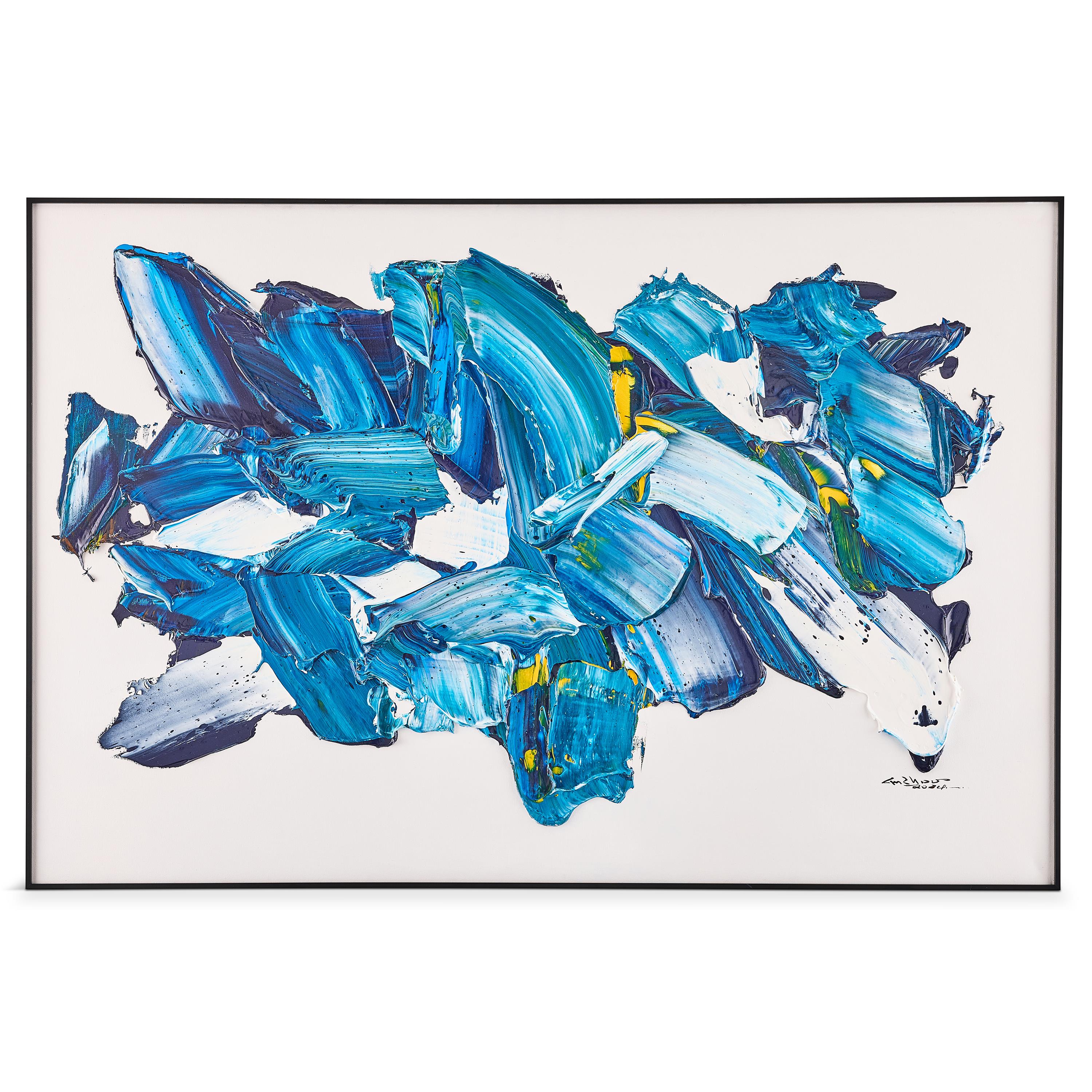 59.5Wx39.5Hx2D LM ZHOU'S BURST OF BLUE