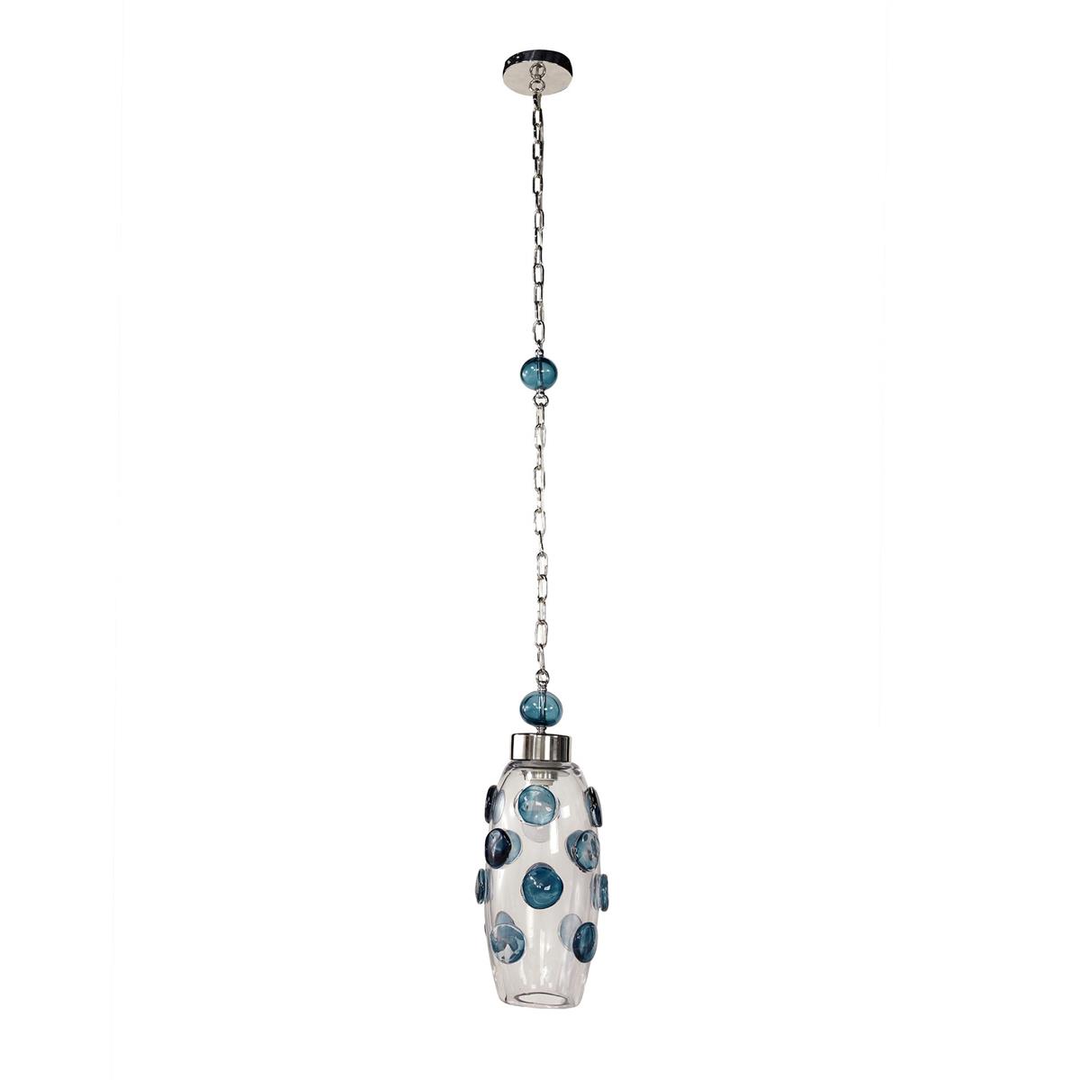 13.25Hx8.25D CERULEAN SPOTS PENDANT