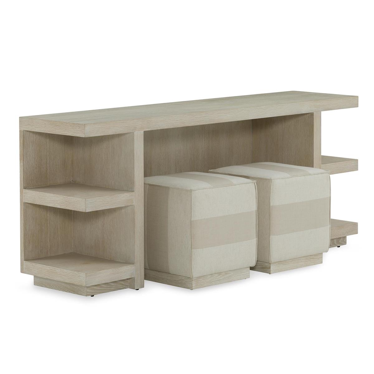 03-WEISS CONSOLE TABLE W/STOOLS SET OF 3