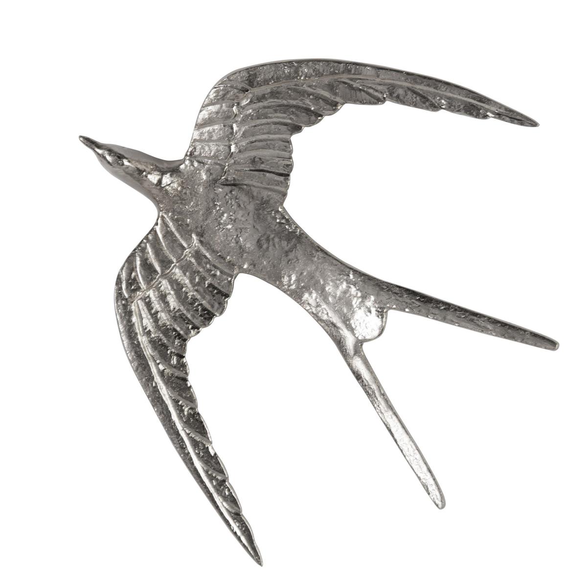 SET OF THREE NICKEL BIRDS IN FLIGHT