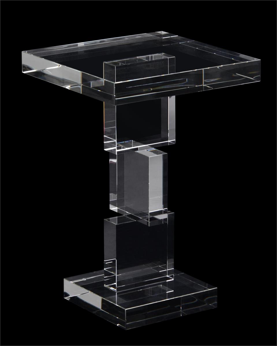 12Hx18.25Wx12D CRYSTAL MARTINI TABLE