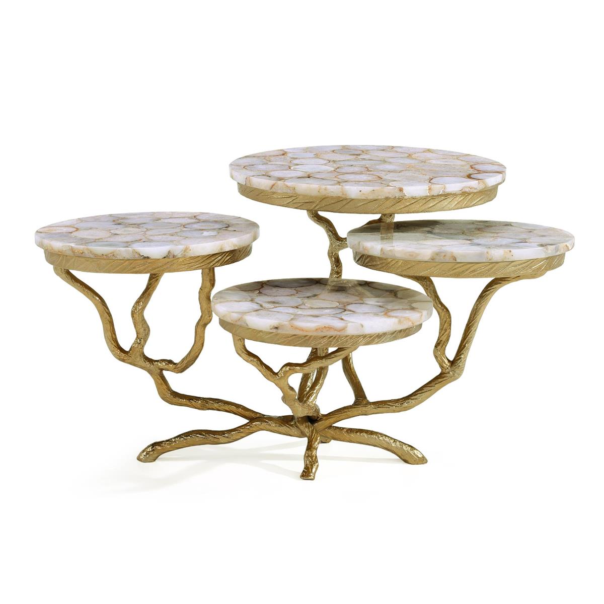 04- 26Hx41Wx33D STONE CANOPY SIDE TABLE