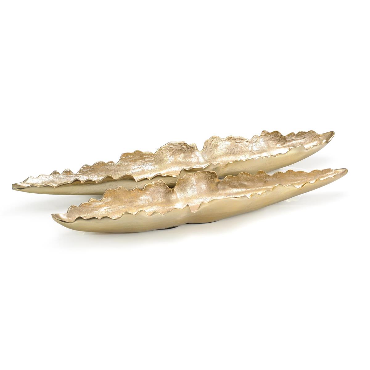 04-A SET OF TWO BRASS TRAYS