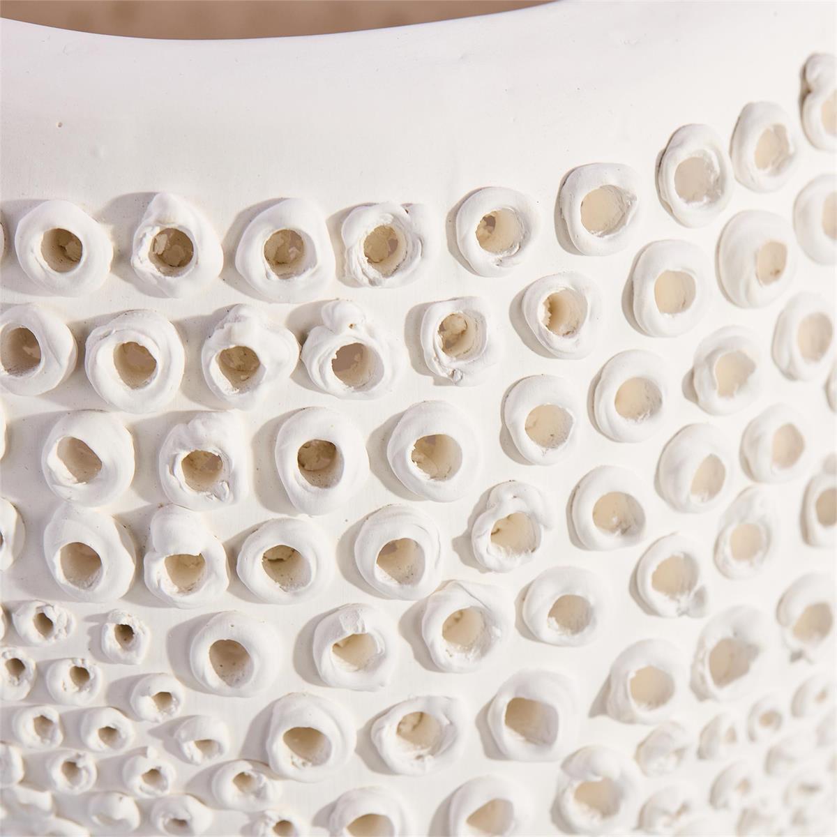 04-17Hx9Wx9D PERFORATED PORCELAIN VASE