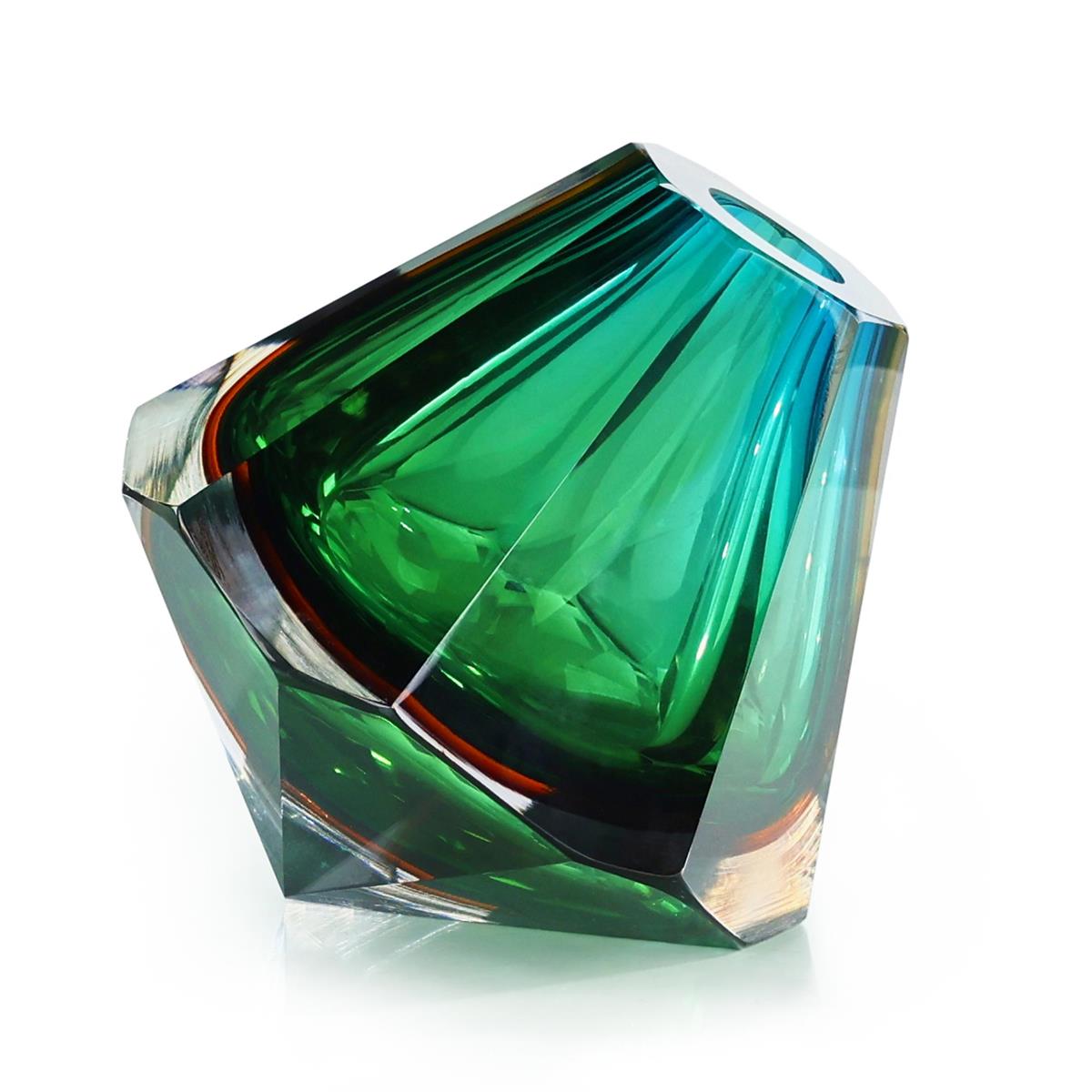 HS-8Hx7.5Wx7.5D VERDANT PRISM SCULPTURE