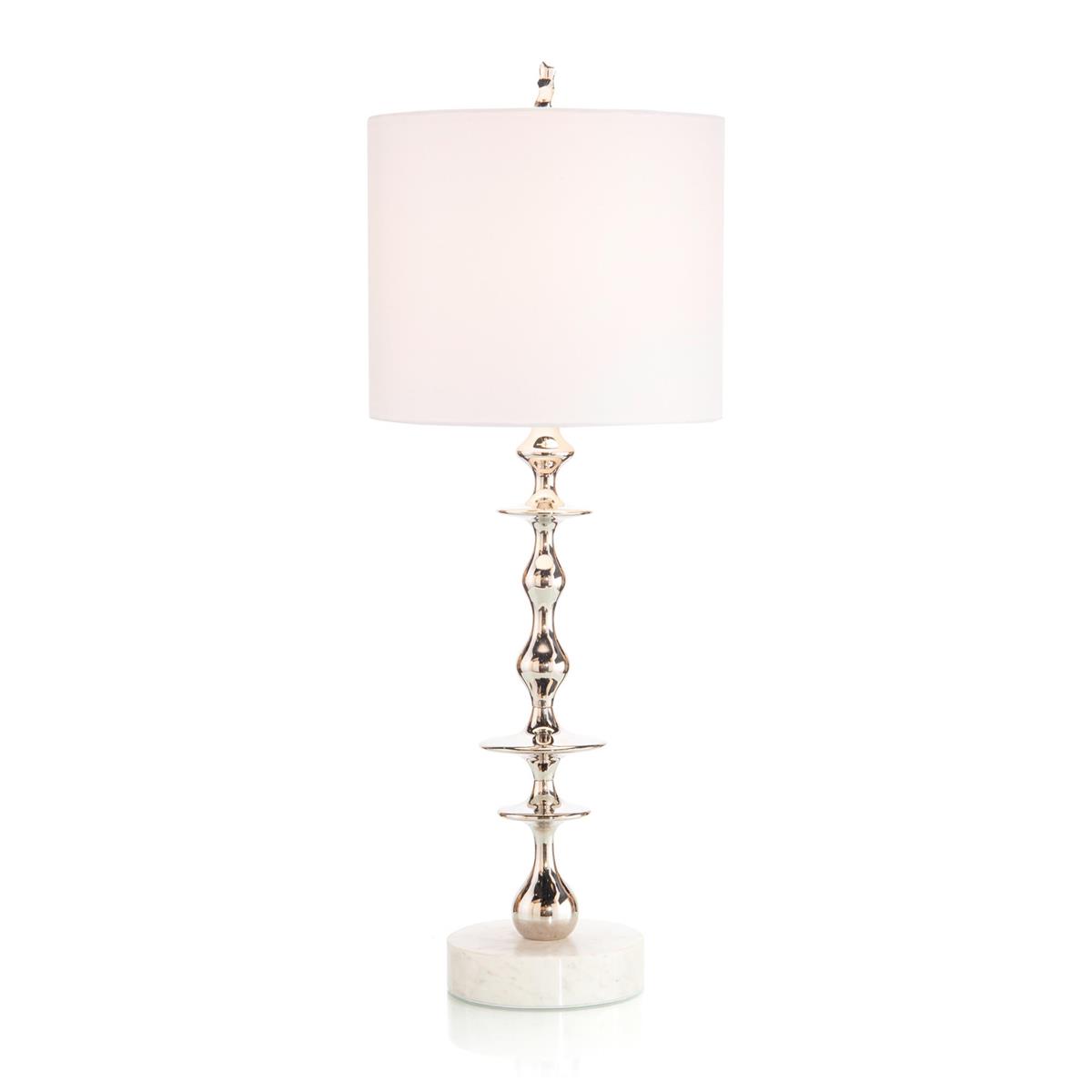 04-37.5"H POLISHED NICKEL TABLE LAMP